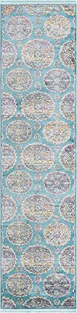 Paragon Collection Rug – 10 Ft Runner Blue Medium-Pile Rug Perfect for ...