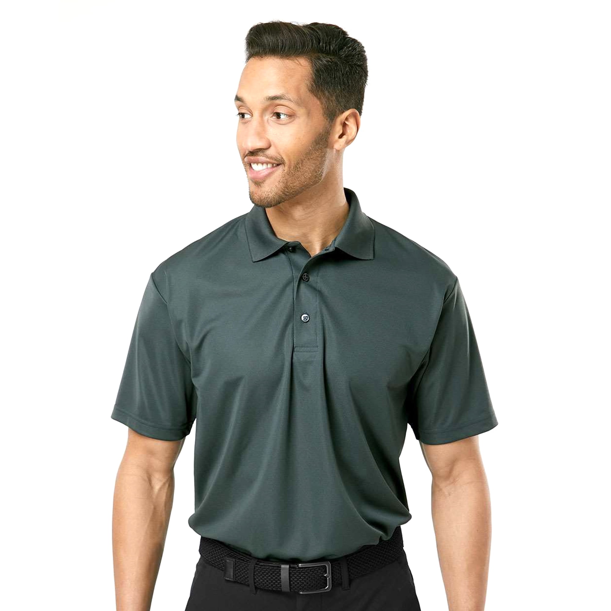 Paragon Men's Performance Polo Shirt With 3-Button Golf Polo Shirts 100 ...