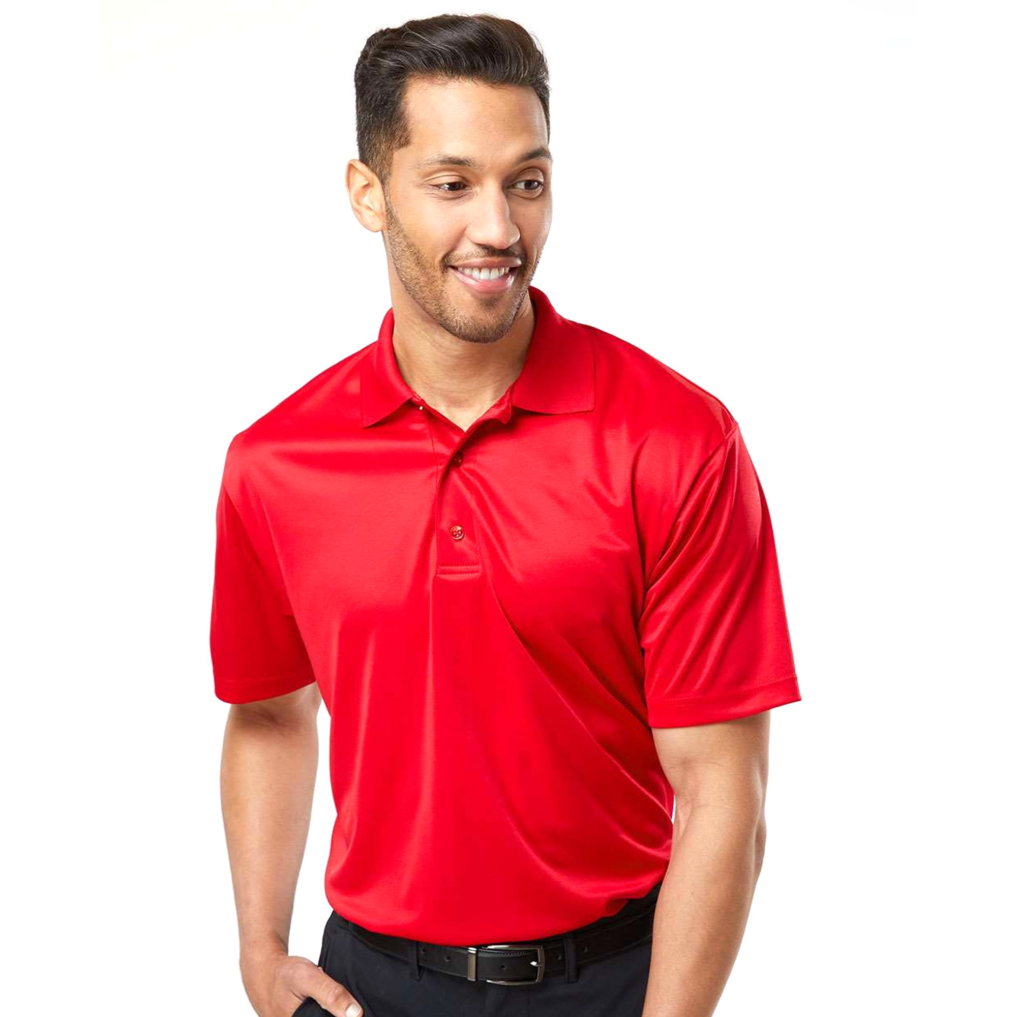 Paragon Men's Performance Polo Shirt With 3-Button Golf Polo Shirts 100 ...
