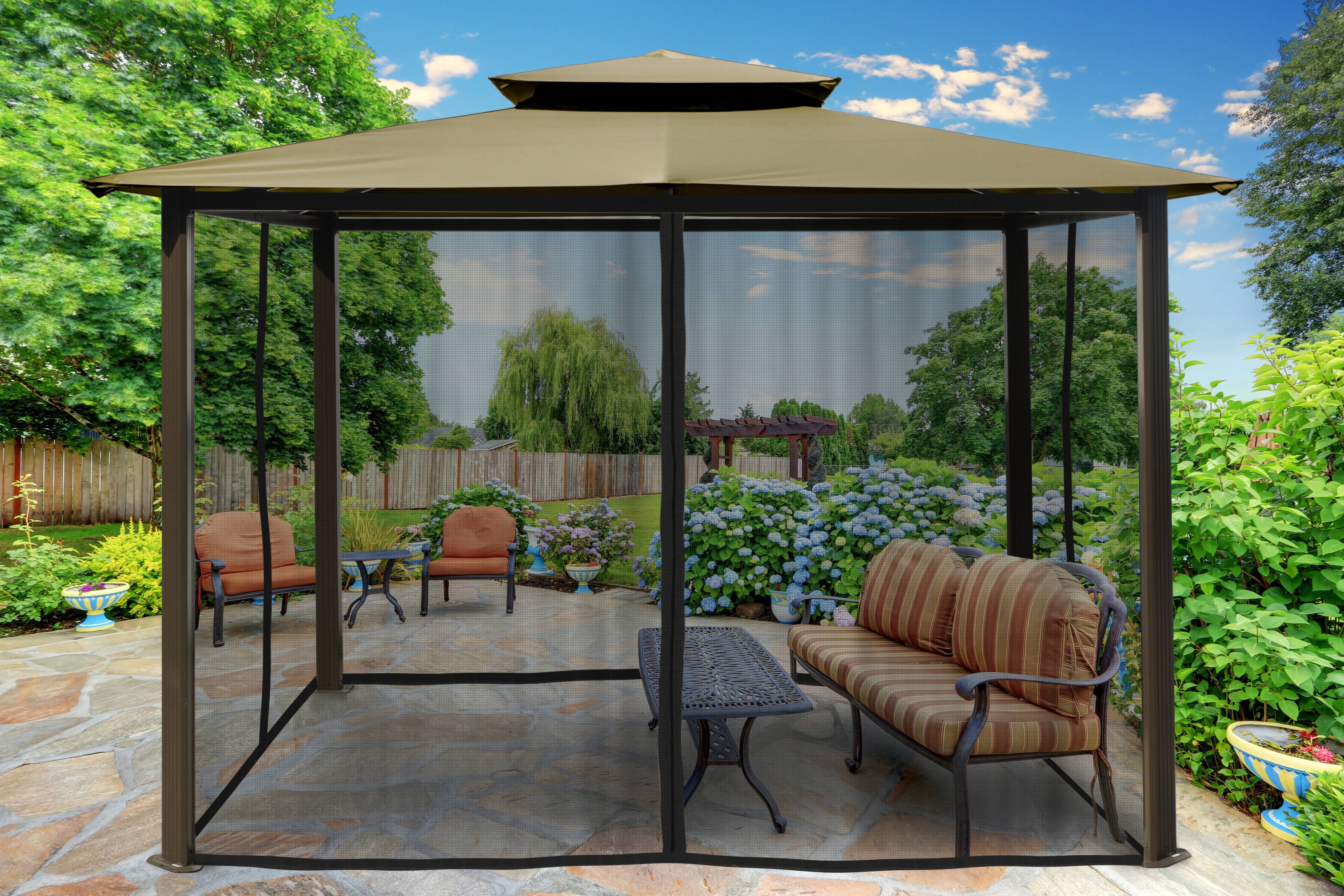 Paragon Outdoor 10' x 12' Barcelona Soft Top Gazebo in Sand with ...