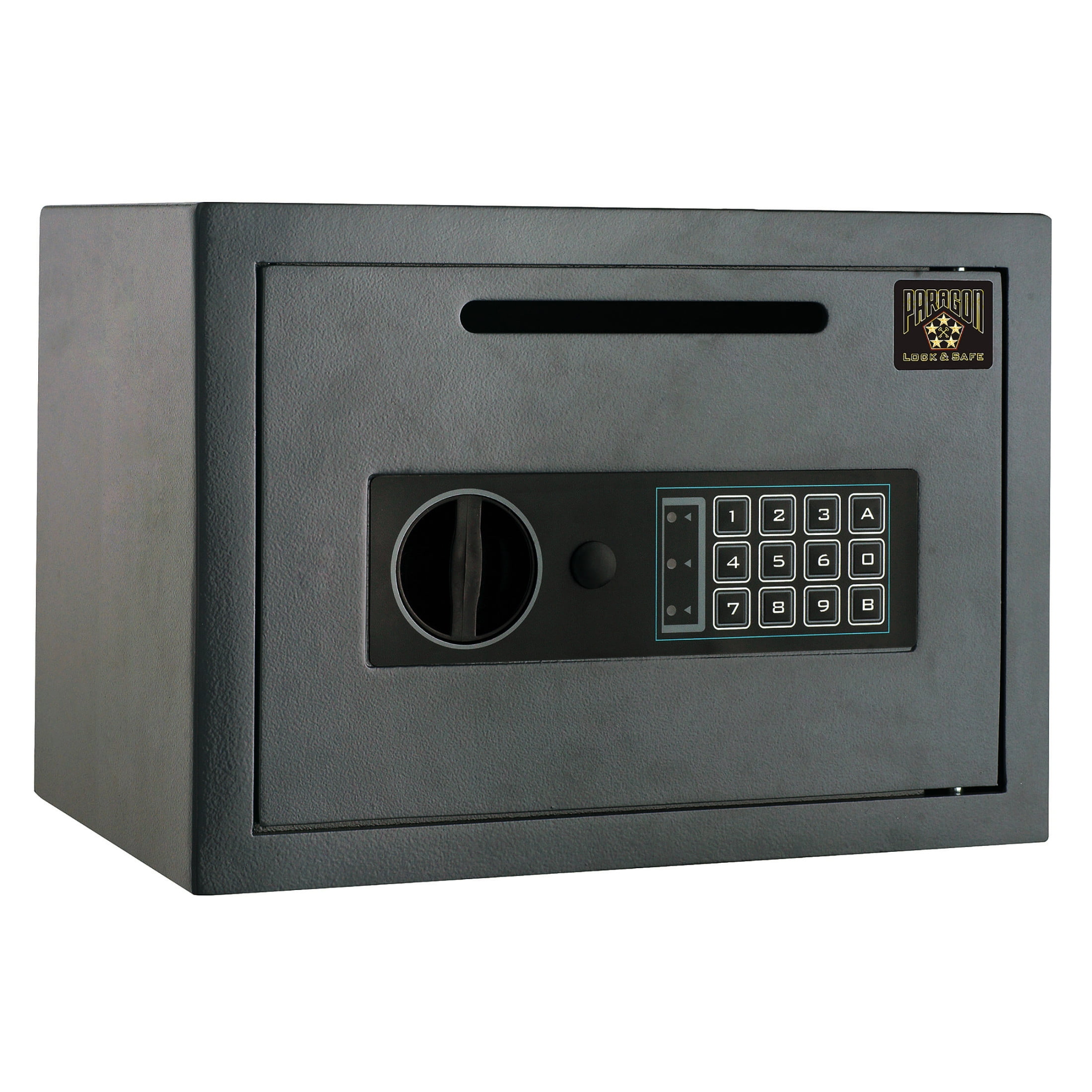 Paragon Safes Electronic Safe Deposit Box with Keypad and 2 Keys (Black ...