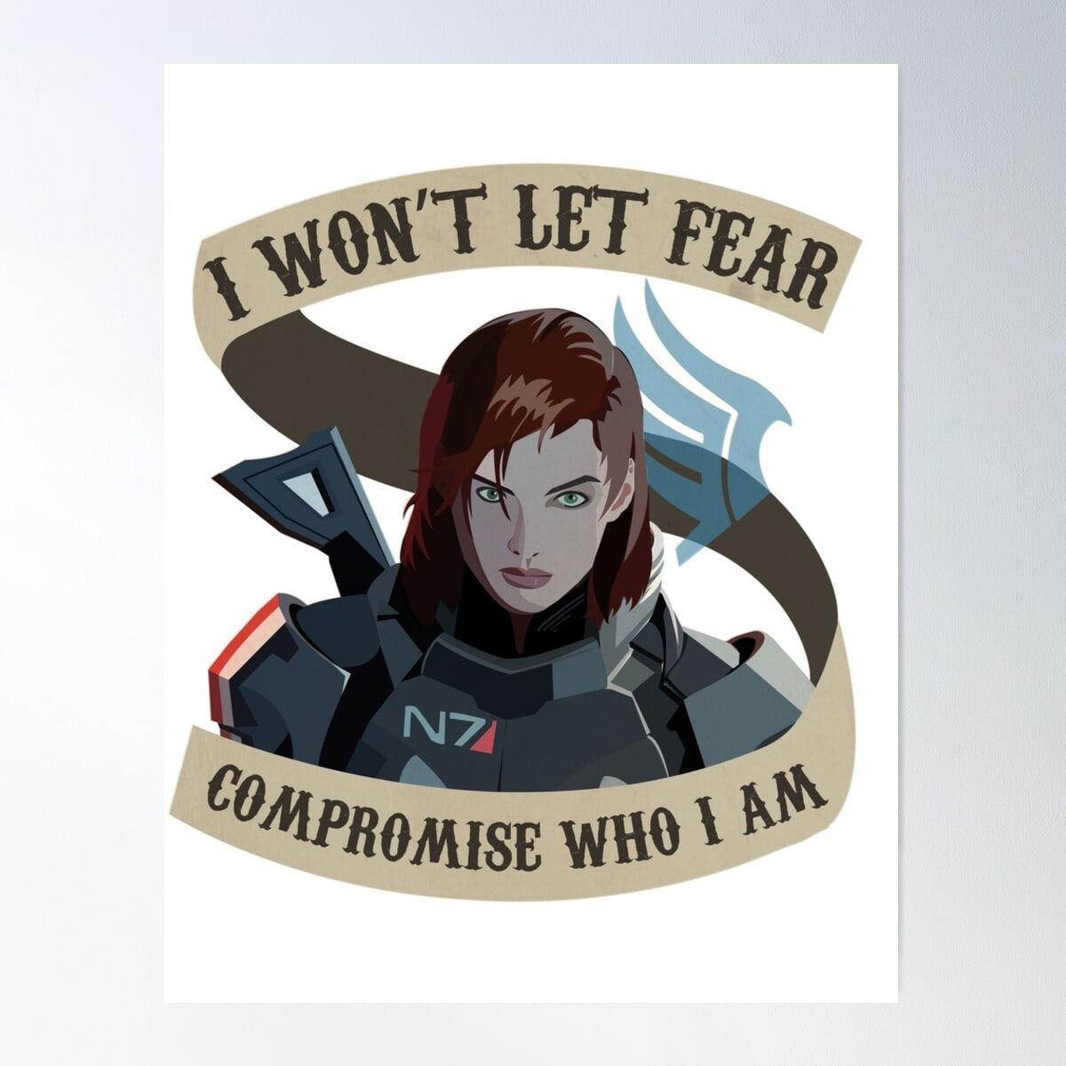 Paragon Shepard Mass Effect Poster Wall Art, Modern Wall Decor For ...