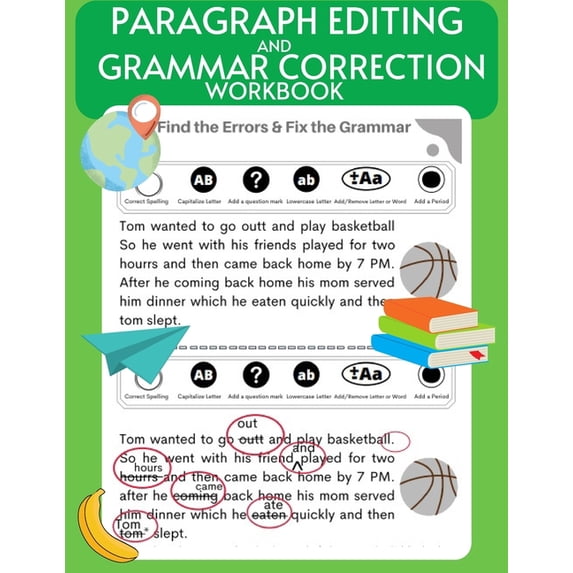 Paragraph Editing and Grammar Correction Workbook: Proofreading ...