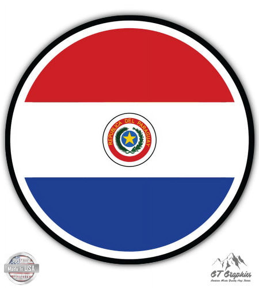Paraguay Flag - 5" Vinyl Sticker - For Car Laptop I-Pad - Waterproof ...
