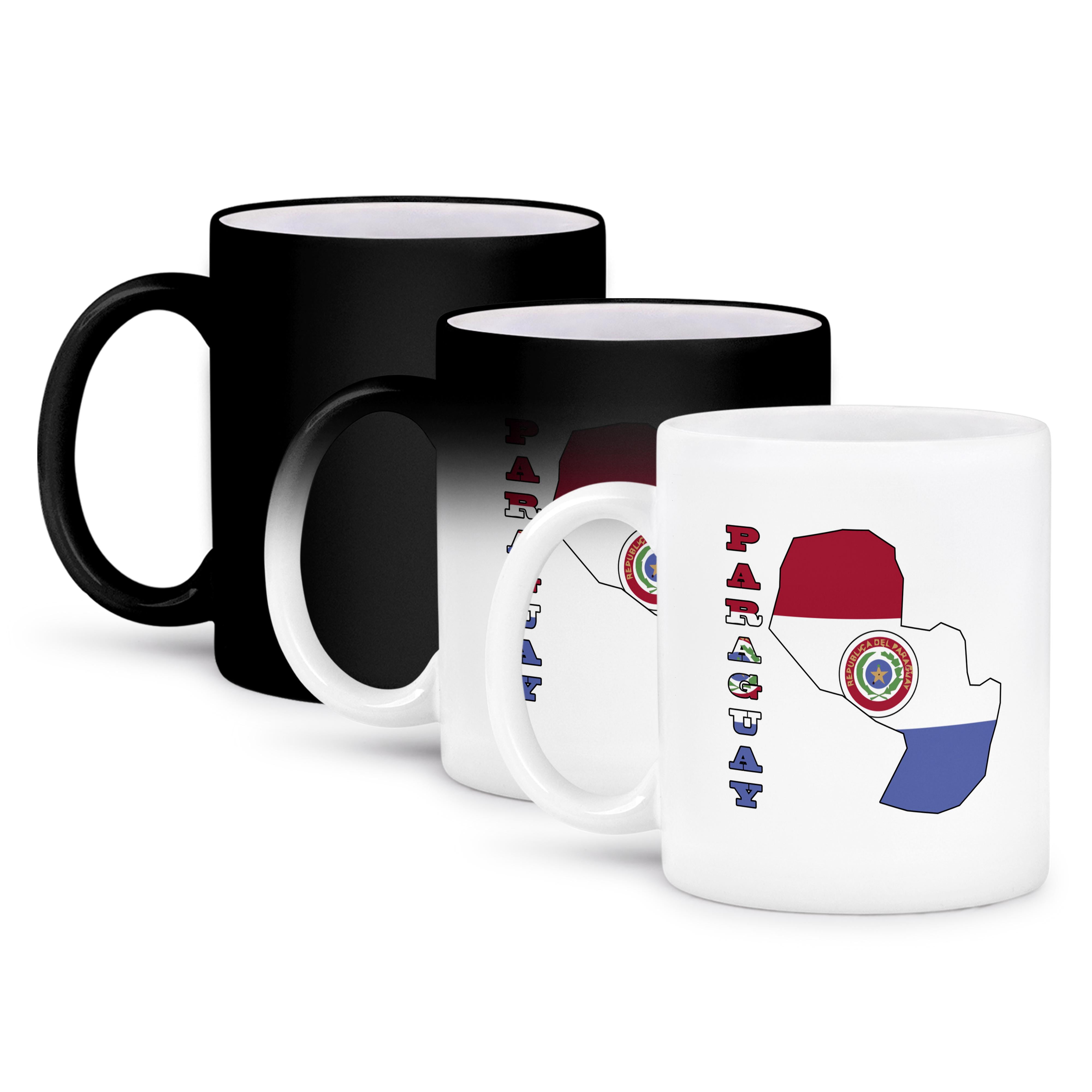 3dRose, Paraguay flag in outline map and letters of Paraguay, 11oz ...