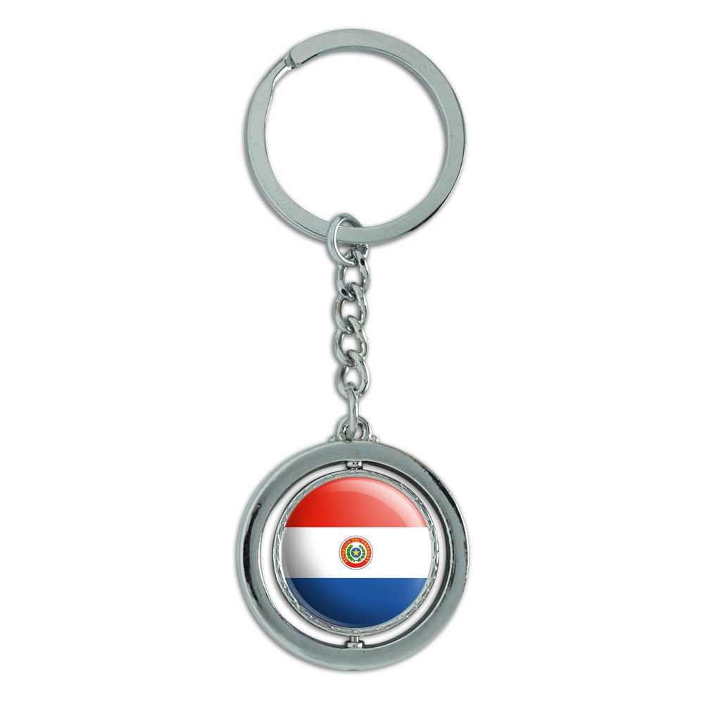 Paraguay National Country Flag Spinning Circle Metal Keychain - Walmart.com