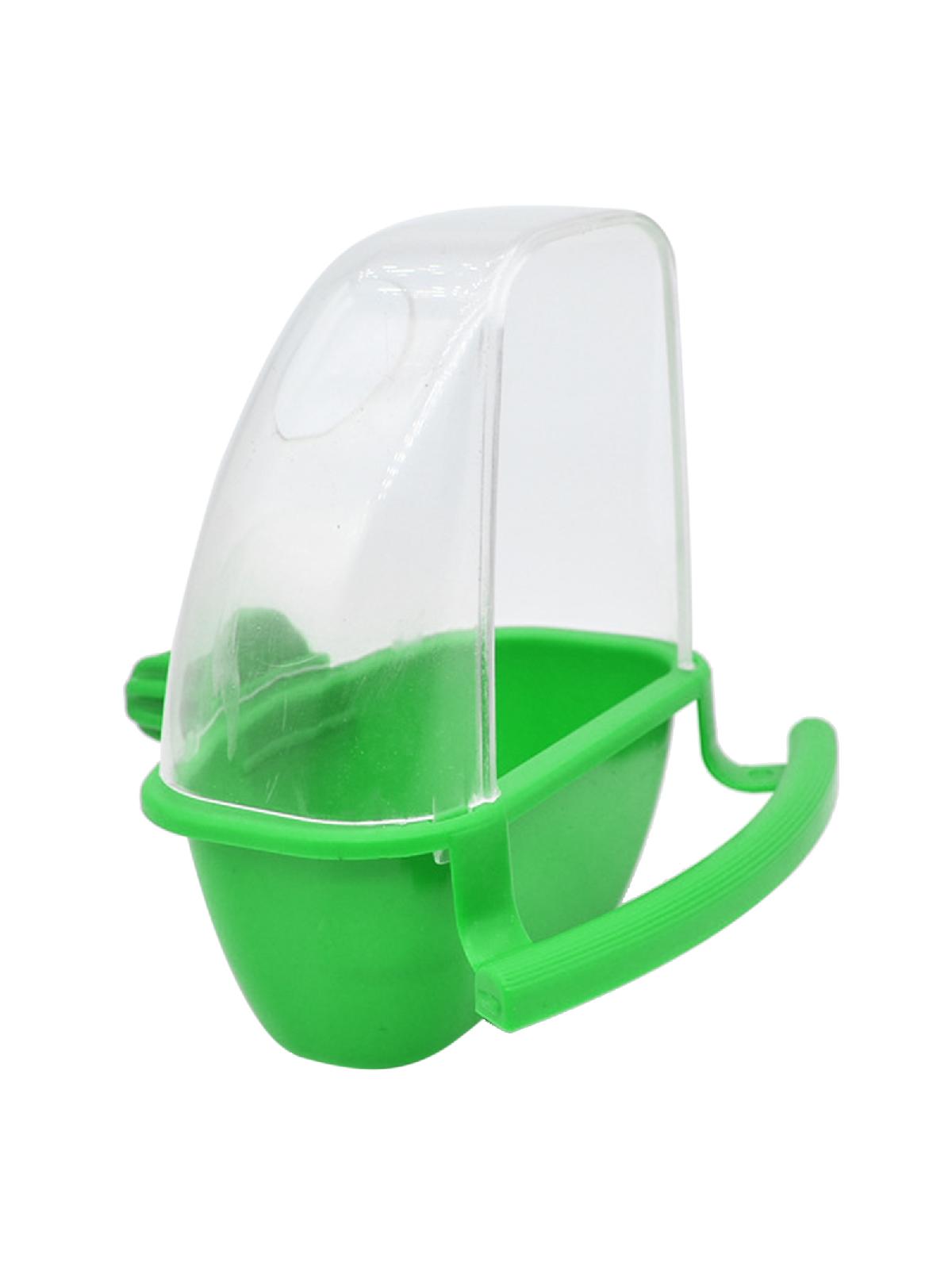 Parakeet Feeder Bird Feeder with Perch Food Dispenser Plastic Container ...