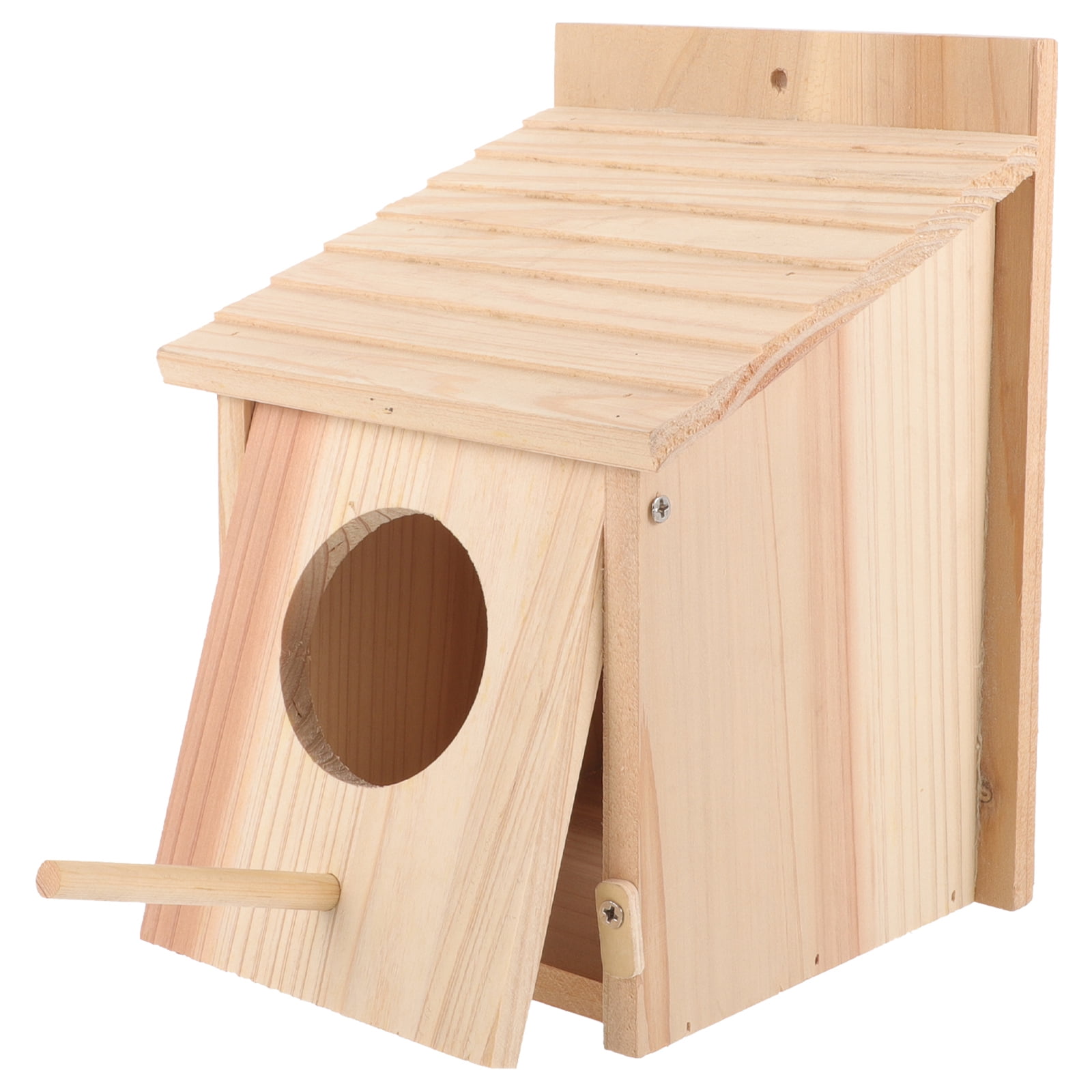 Parakeet House Wooden Bird House for Outdoor Bird Feeder for Backyard ...