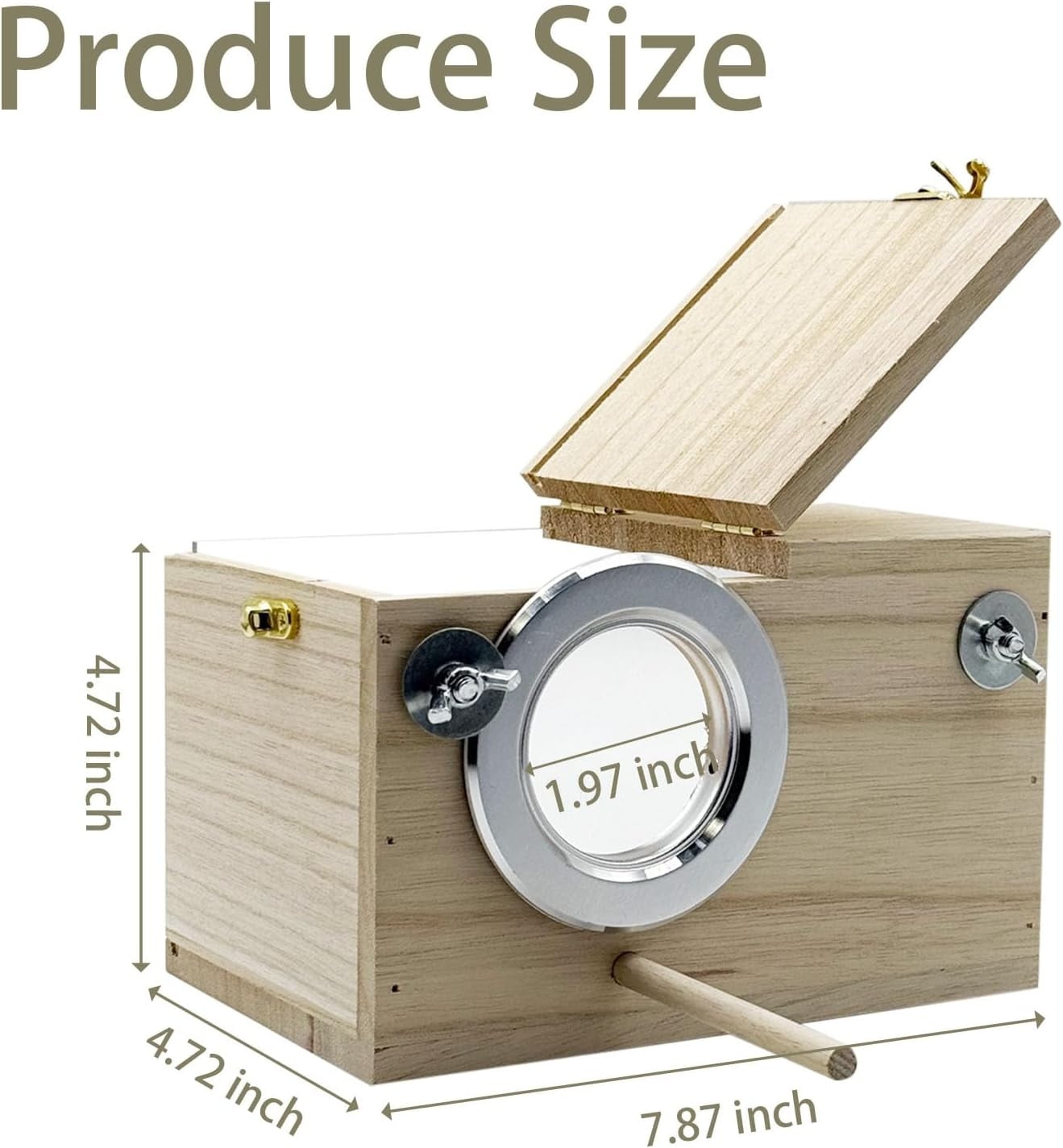 Parakeet Nesting Box for Cage, 7.87 X 4.72 X 4.72 Inch Transparent Bird ...