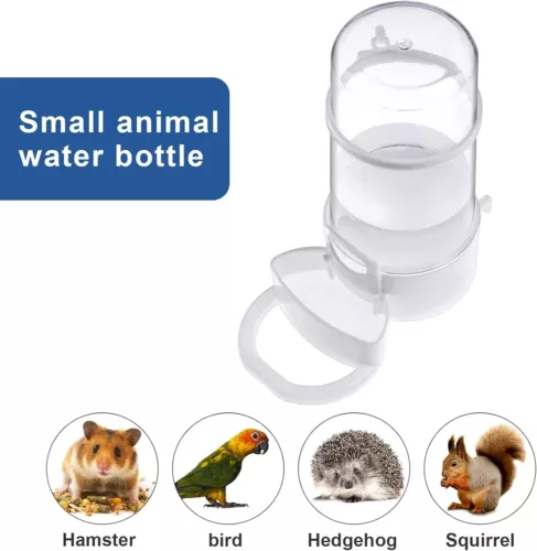 Parakeet Silo Drinker Auto Siphon Food Feeder Parrot Hamster Chick ...