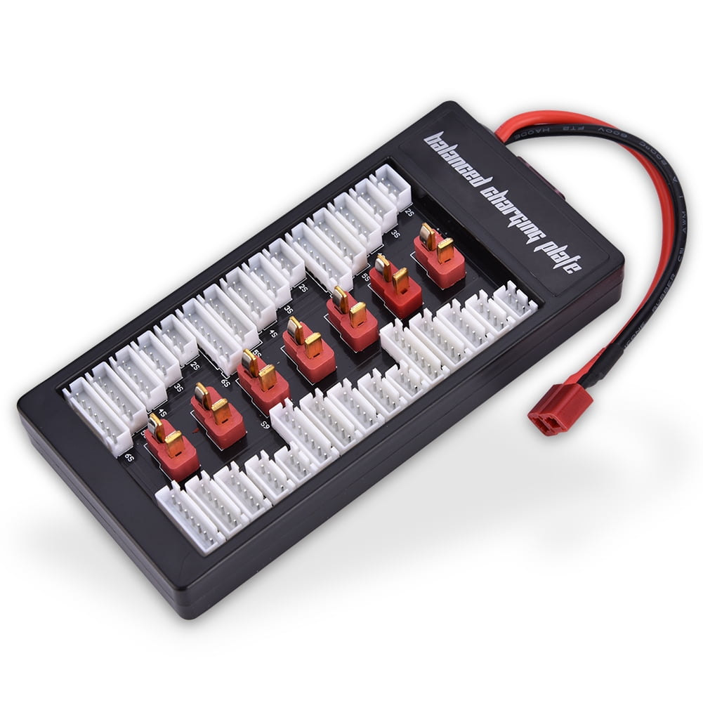 Parallel Balance Charger Plate for 2S-6S Lipo Batteries with T-Plug, RC ...