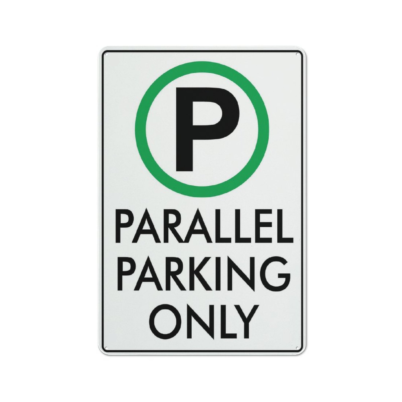 Parallel Parking Only Sign 12 X 8 Inch Metal Sign, Rustproof Aluminum ...