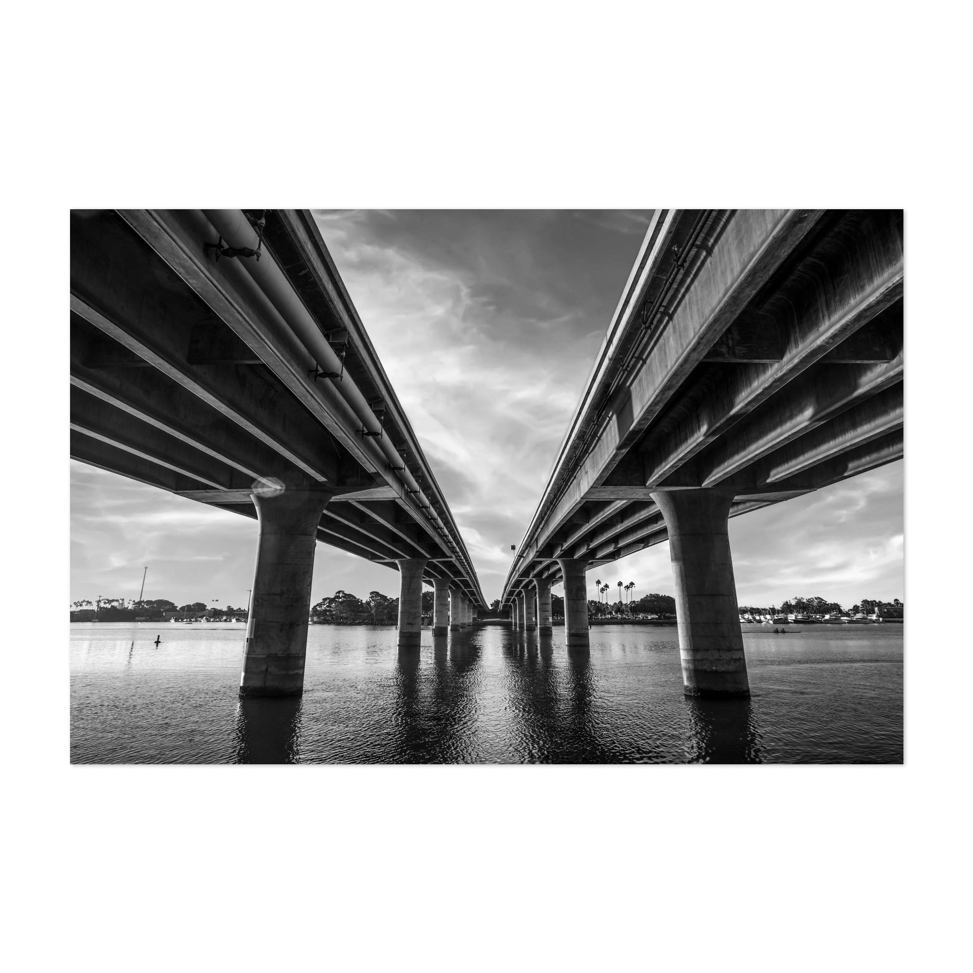 Parallel Perspectives - San Diego California Photography Bridge Black ...