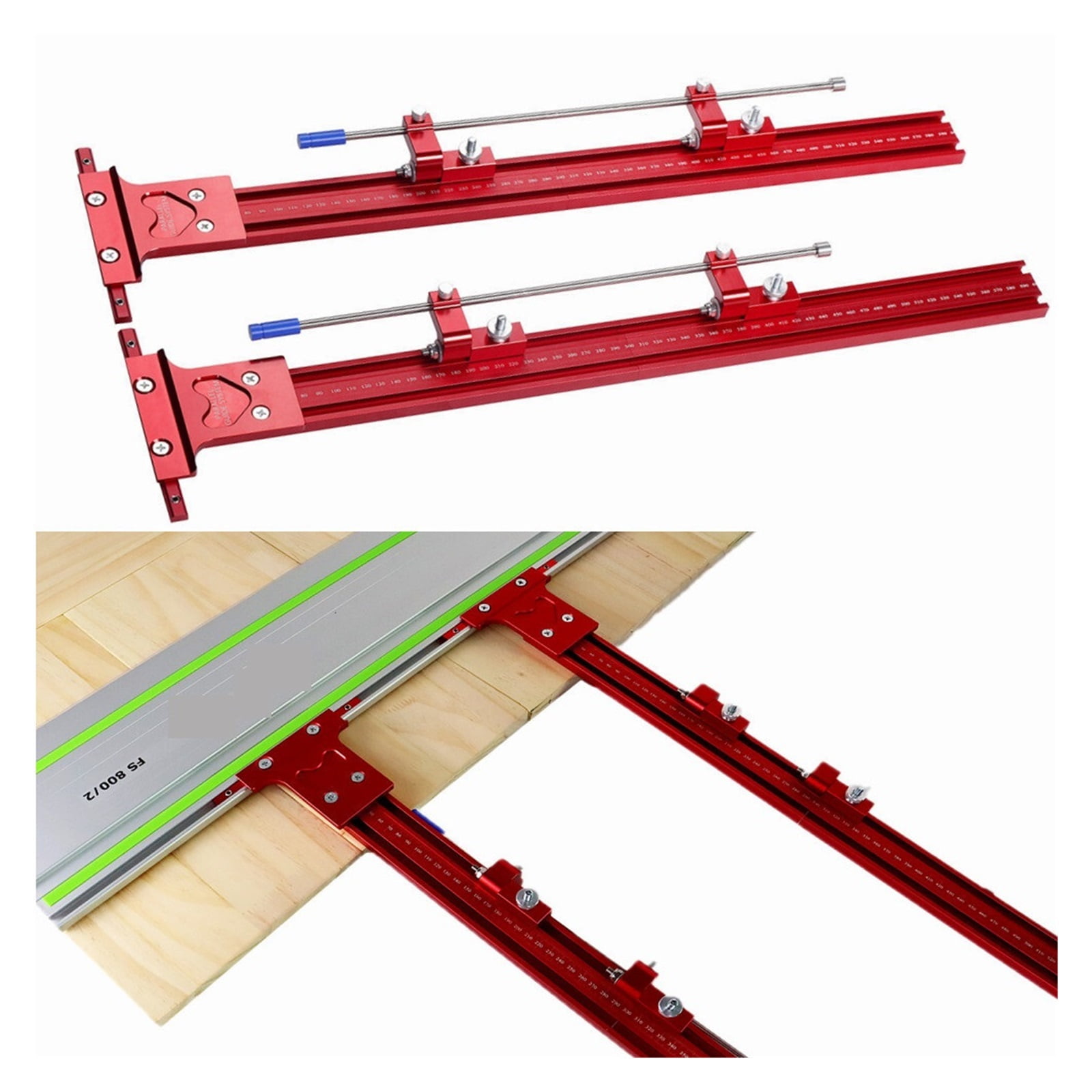 Parallel Rail Guide System Aluminium Alloy Circular Saw Track Set Fixed ...