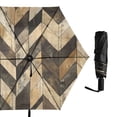 Parallelogram Splice Board Triple Folding Umbrella Parasol 6 Ribs UV ...