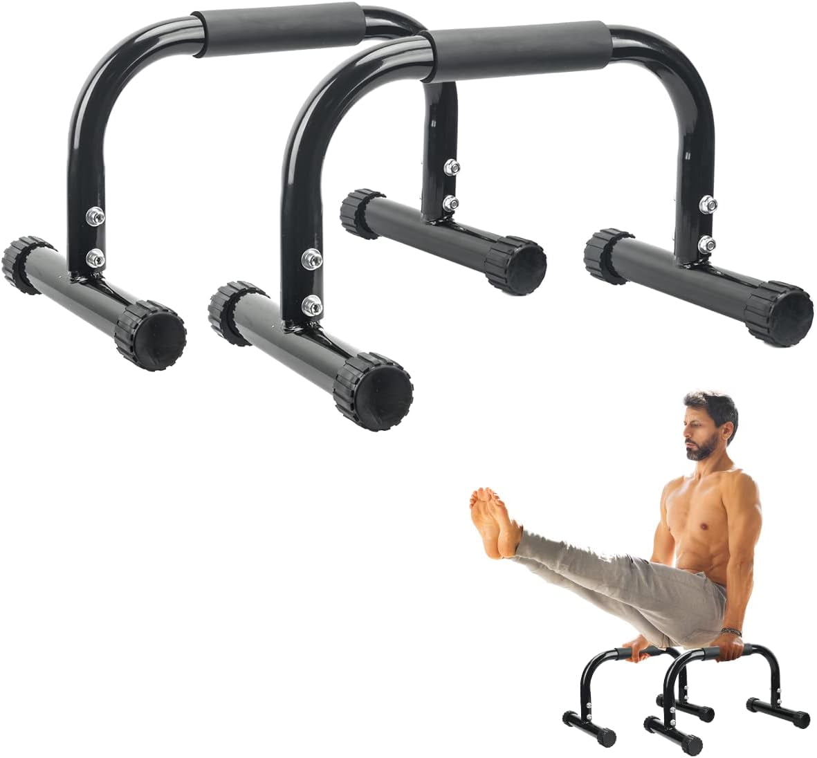 AmazeFan Parallettes Bars, Push Up Bars Strength Training For ...