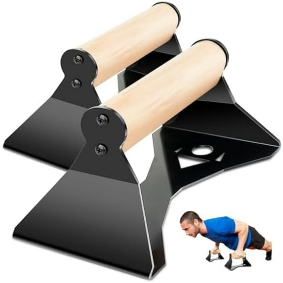 Parallettes Push Up Handles - Heavy Duty Steel Frame with Ergonomic ...