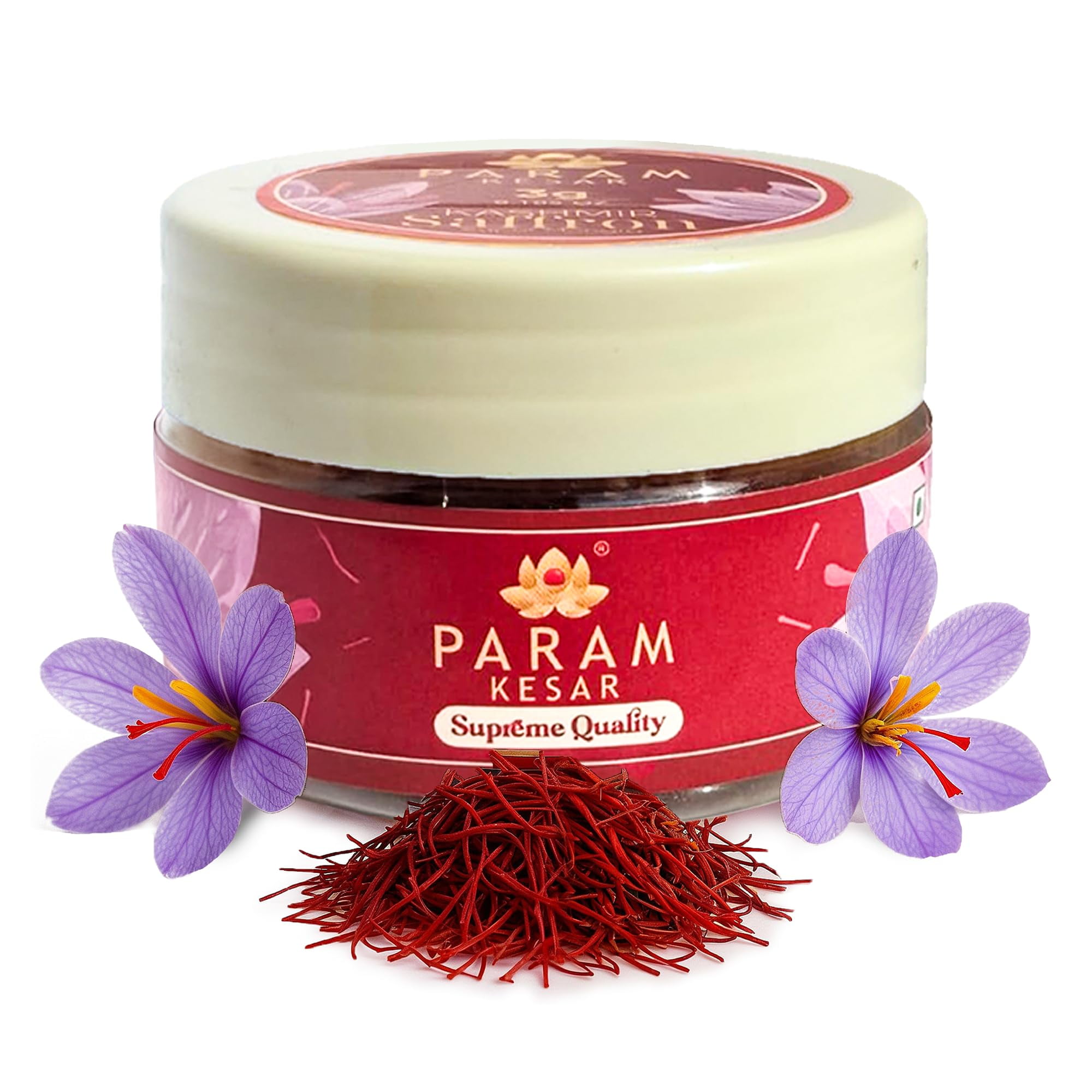 Param Kesar™ SupremeUMRT Saffron, 100% Organic, Pure Kashmiri Super ...