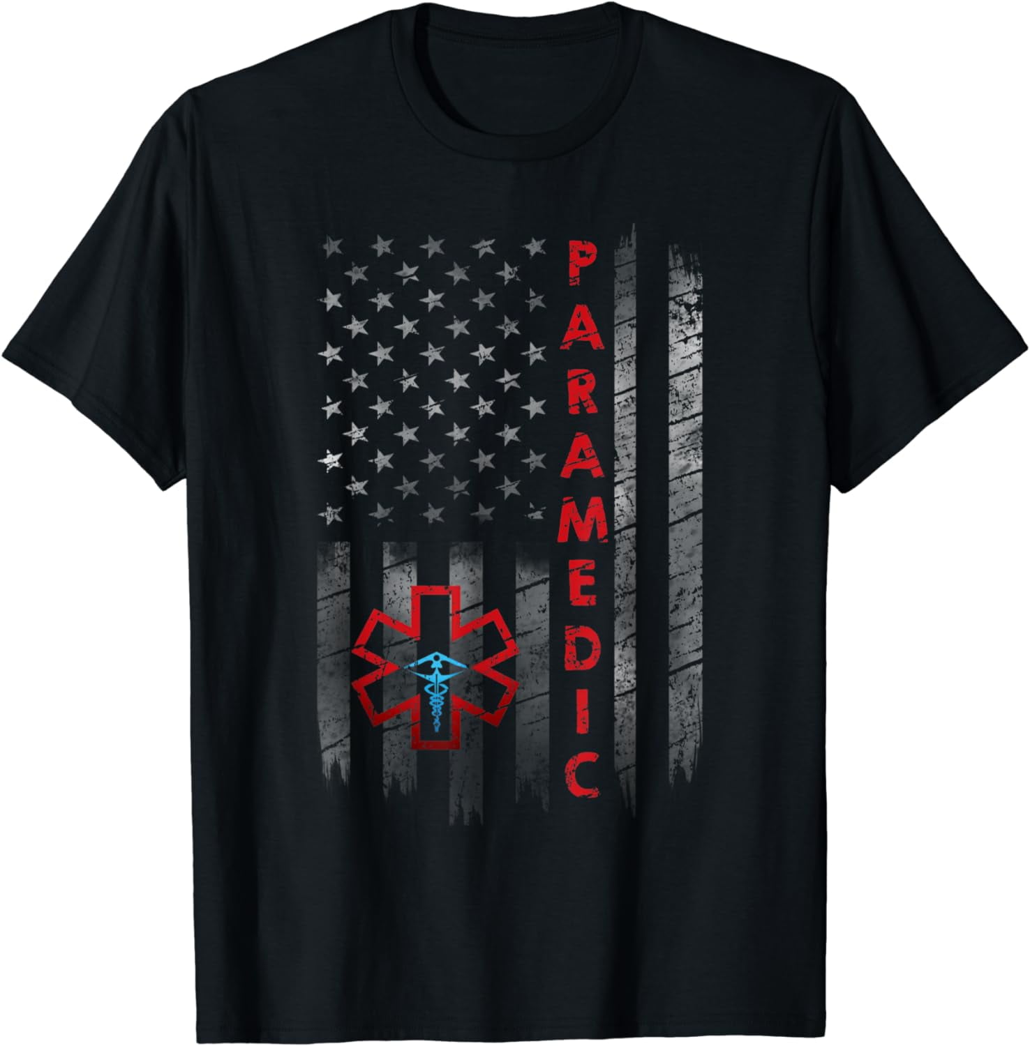 Paramedic American Flag USA Shirt EMS EMT Paramedic Gift T-Shirt ...