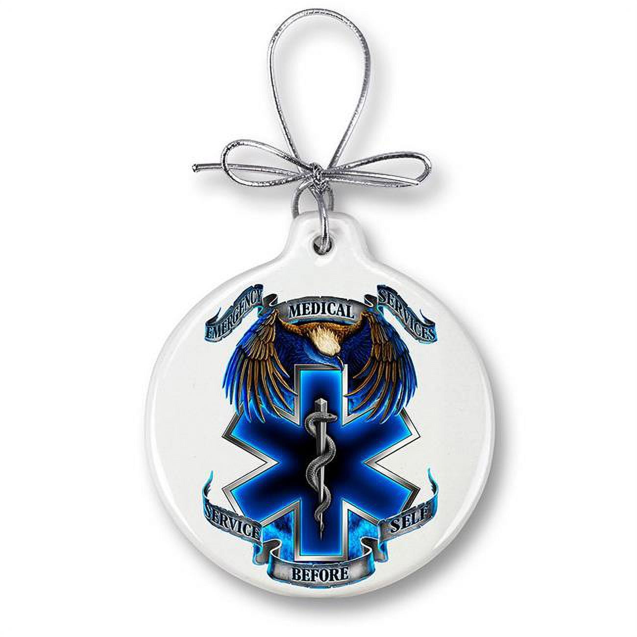 Paramedic Christmas Ornaments Gifts for Men or Women - Heros EMS, Ivory ...