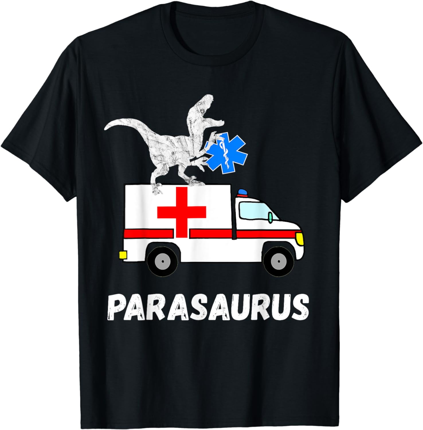 Paramedic Dinosaurs Care Ambulance Dino Emergency T-Rex T-Shirt ...