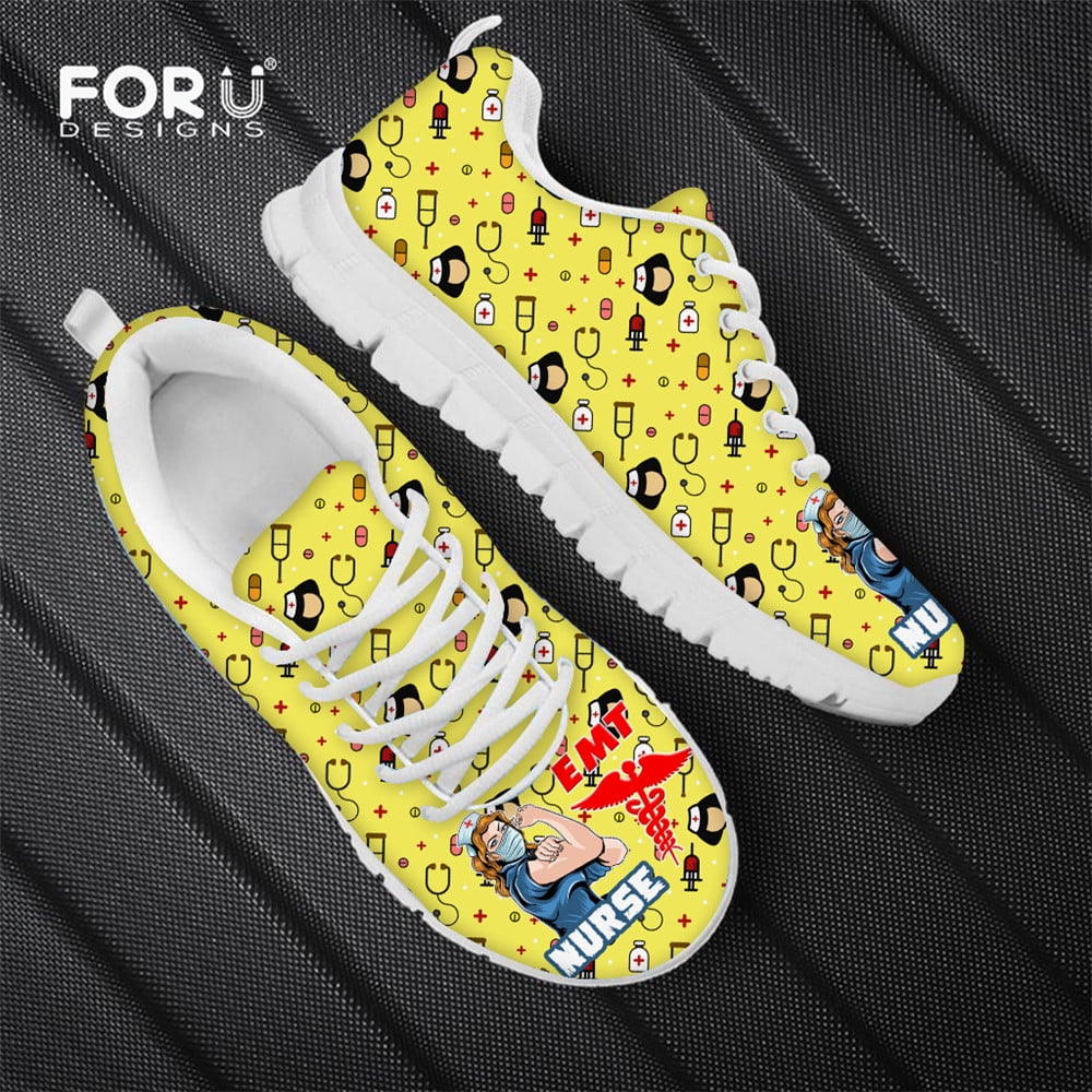 Paramedic EMT EMS/Nurse Blue Women's Shoes Flats Casual Sneakers ...