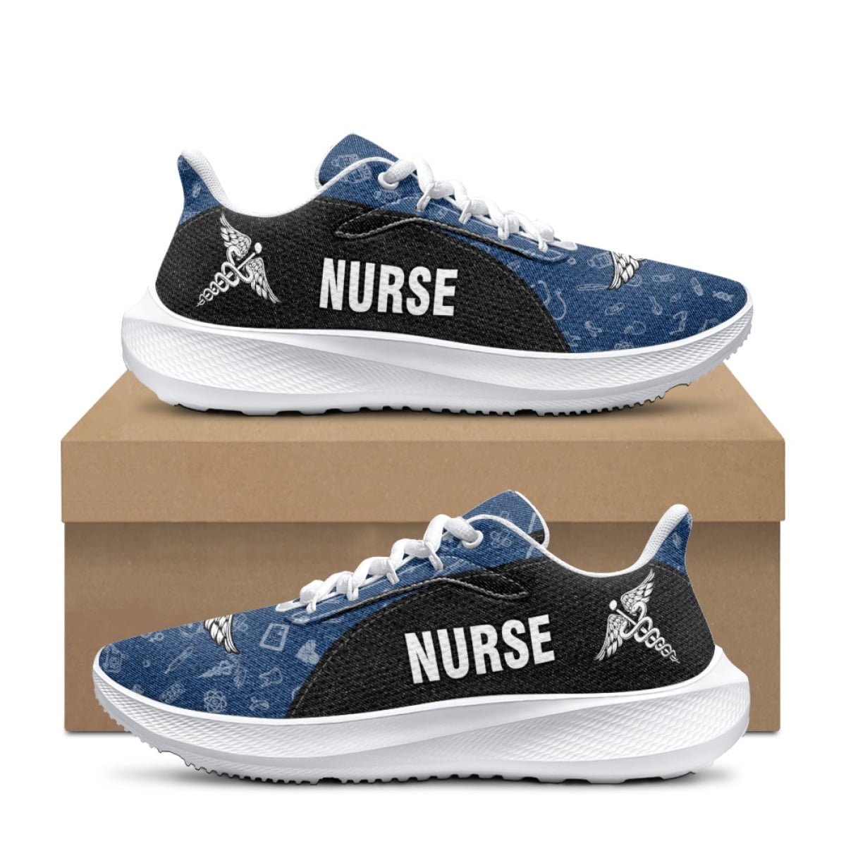 Paramedic EMT EMS Pattern Sport Shoes Breathable Air Cushion Running ...