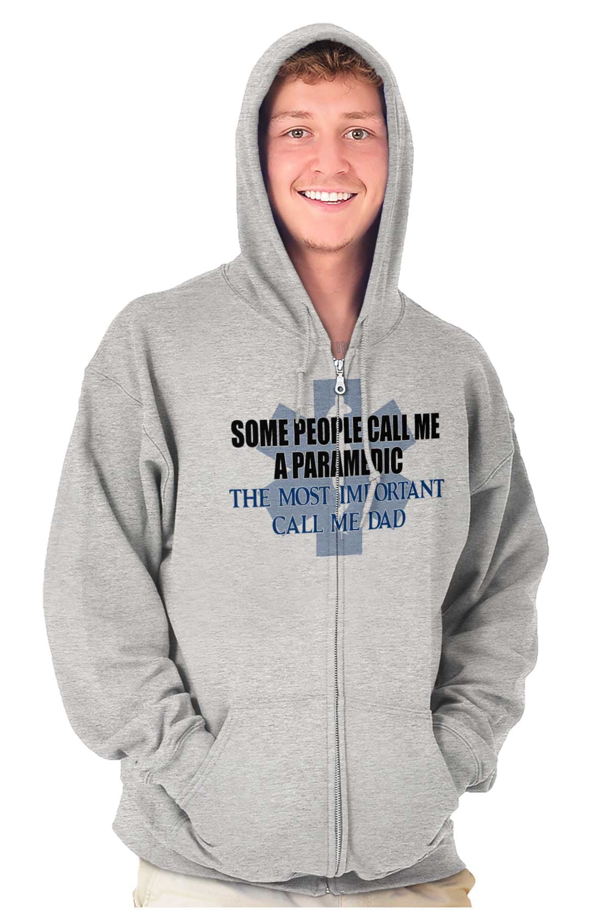 Paramedic Father People Call Me Dad Zip Hoodie Sweatshirt Men Brisco ...