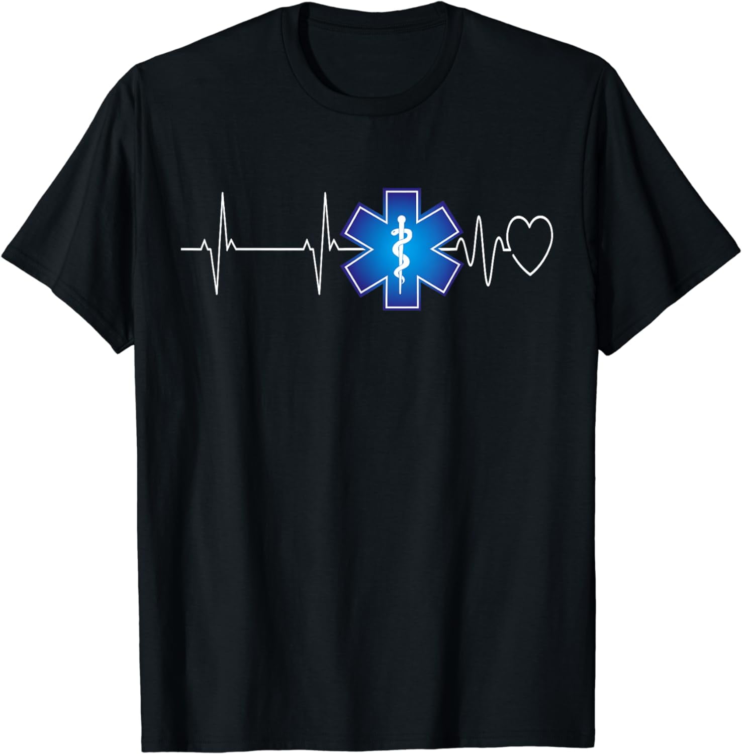 Paramedic Heartbeat EKG Emergency EMT EMS Gift Cotton T-Shirt - Walmart.com