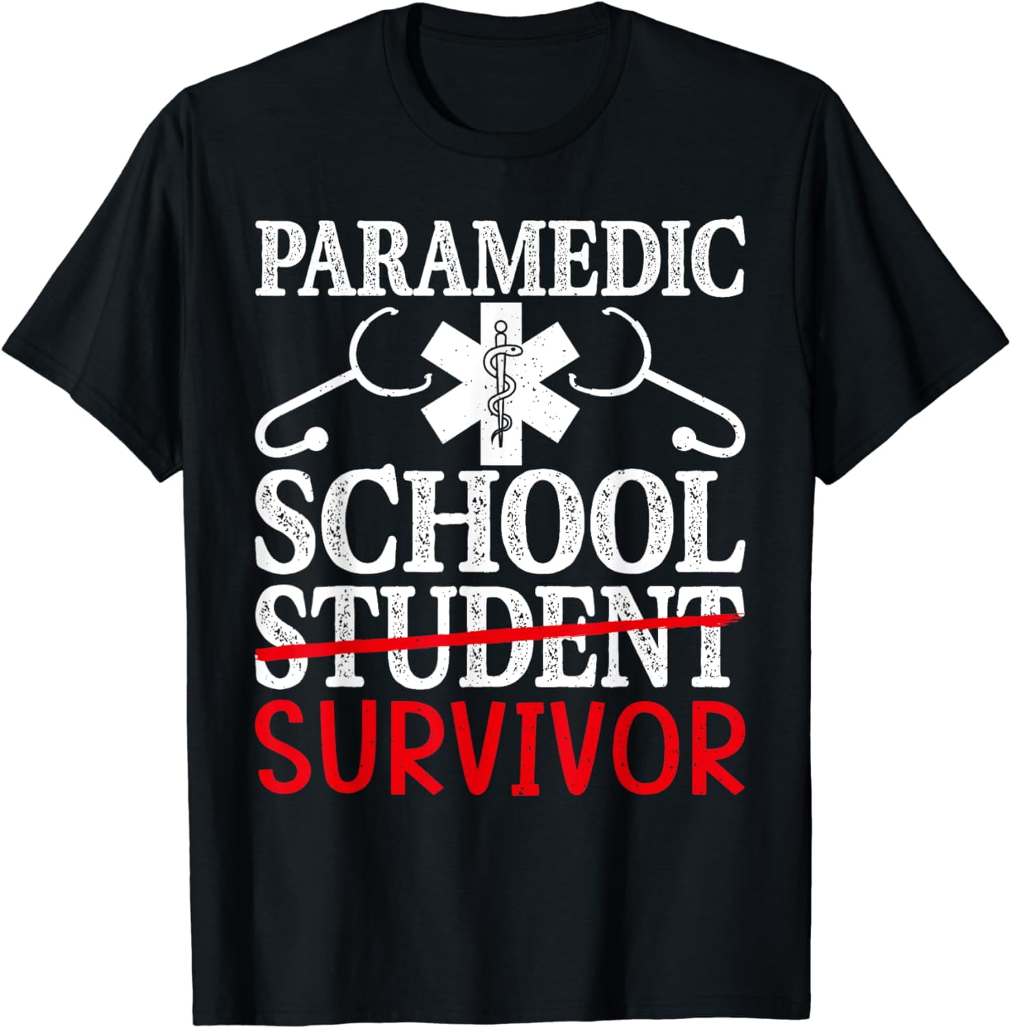 Paramedic School Survivor Funny EMS Student Graduation T-Shirt ...