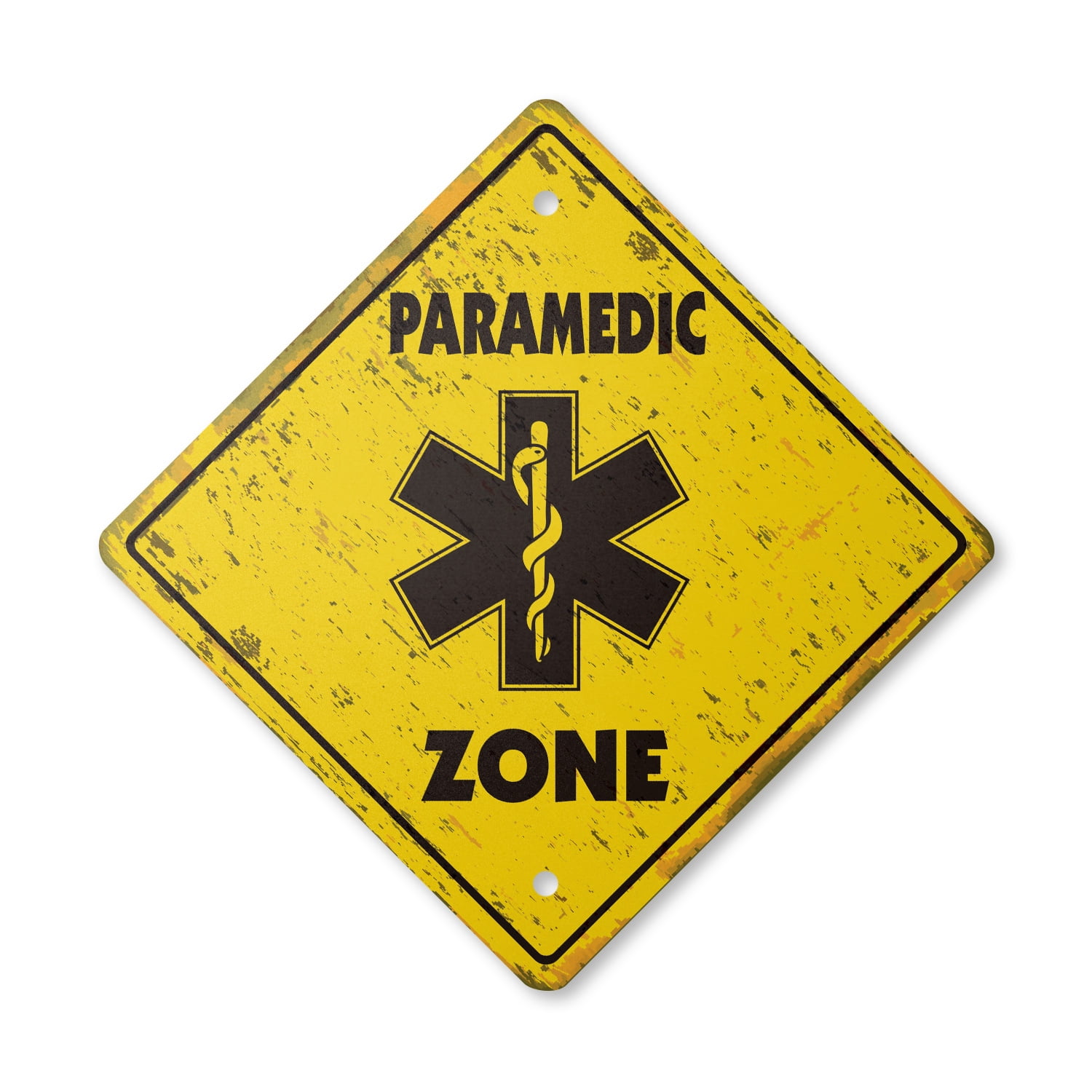 Paramedic Vintage Crossing Sign Zone Xing | Indoor/Outdoor Plastic | 12 ...