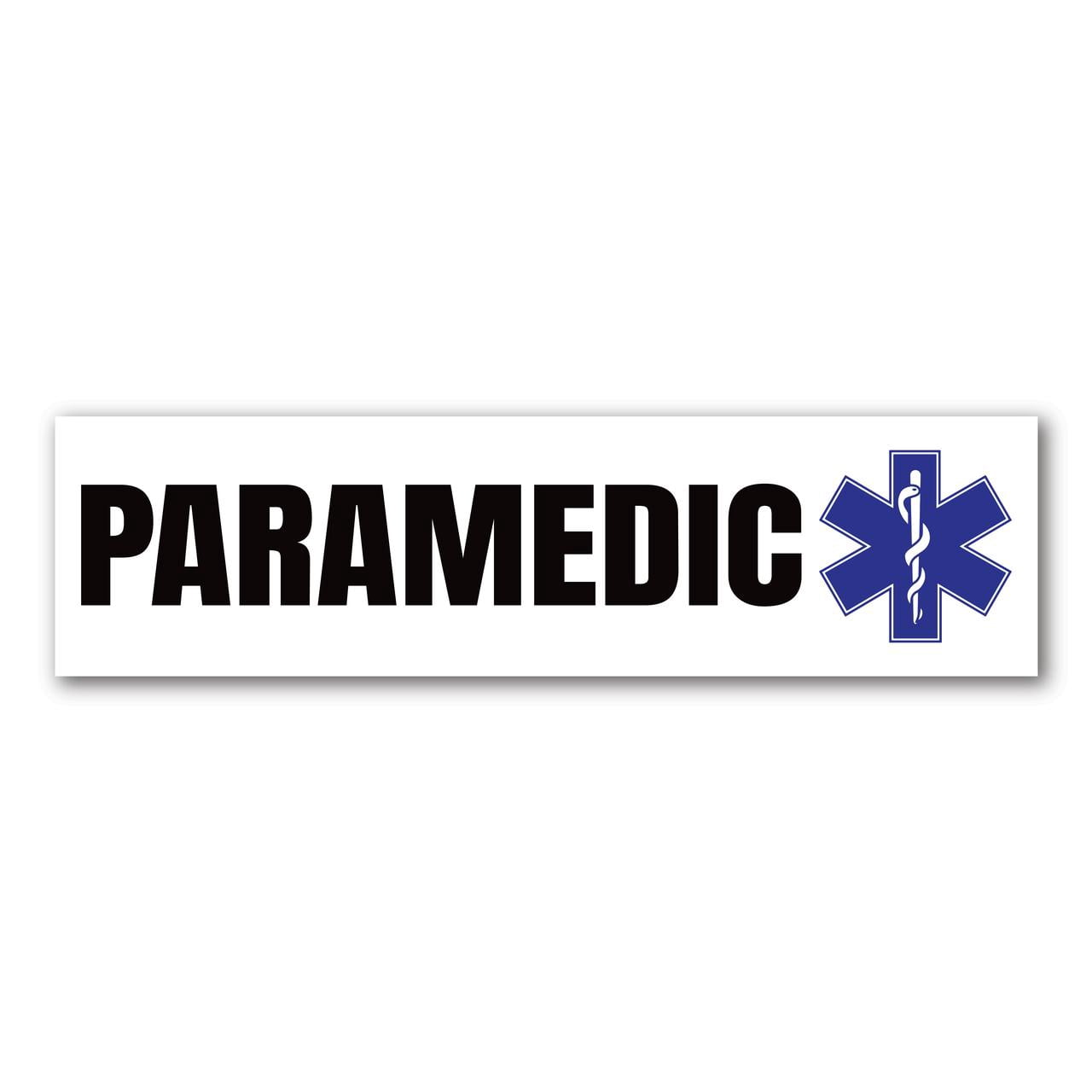 Paramedic with Star of Life Rectangle Sticker - Walmart.com