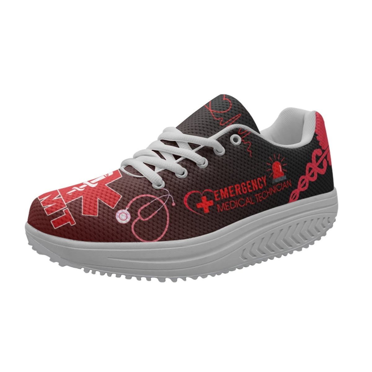 Paramedics Nurse Angel Wings Pattern Ladies Spring Autumn Walking Shoe ...
