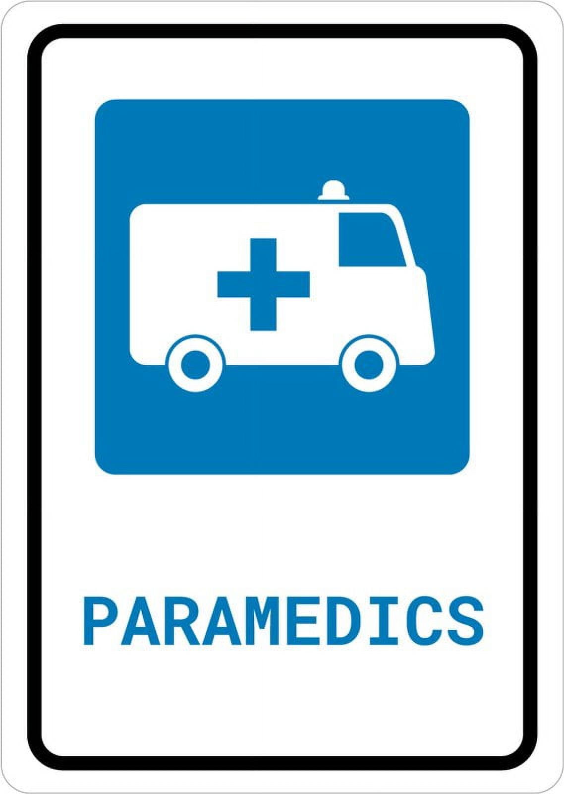 Paramedics Sign Safety Restriction Alert Attention Caution Warning ...