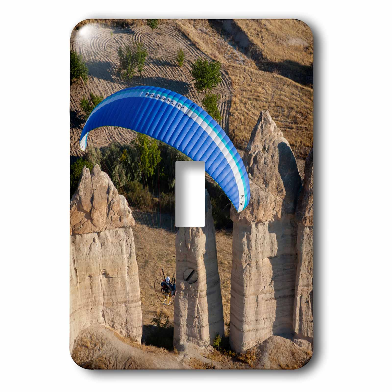 Paramotor in Cappadocia, aerial, Central Anatolia, Turkey single toggle switch lsp-187055-1 ...