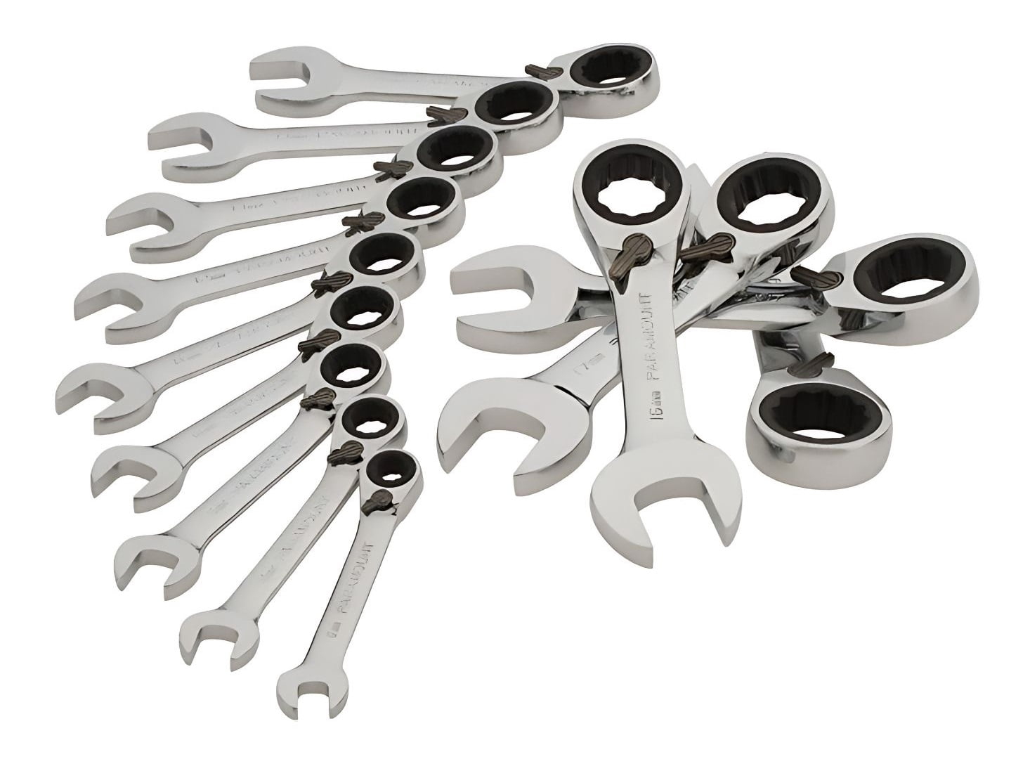 Paramount 13 Piece Metric Reversible Ratcheting Combination Wrench Set ...