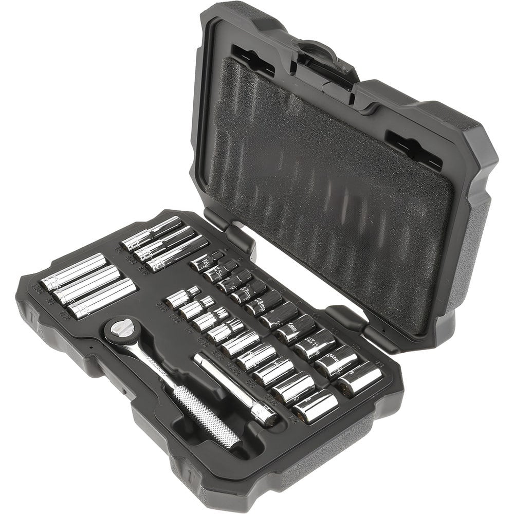 Paramount 27-Piece 1/4" Drive Chrome Vanadium Socket Set with Inch ...