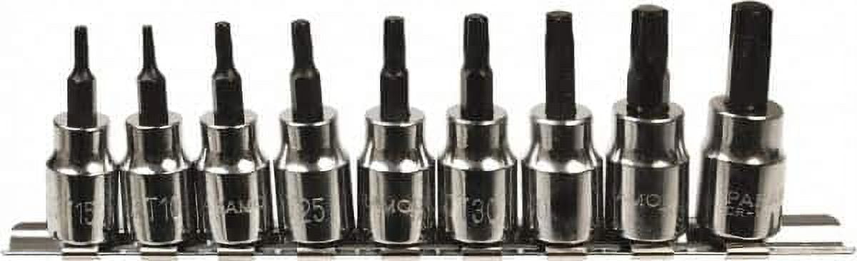 Paramount 9 Piece 3/8" Drive Torx Bit Socket Set T10 to T50 Torx ...