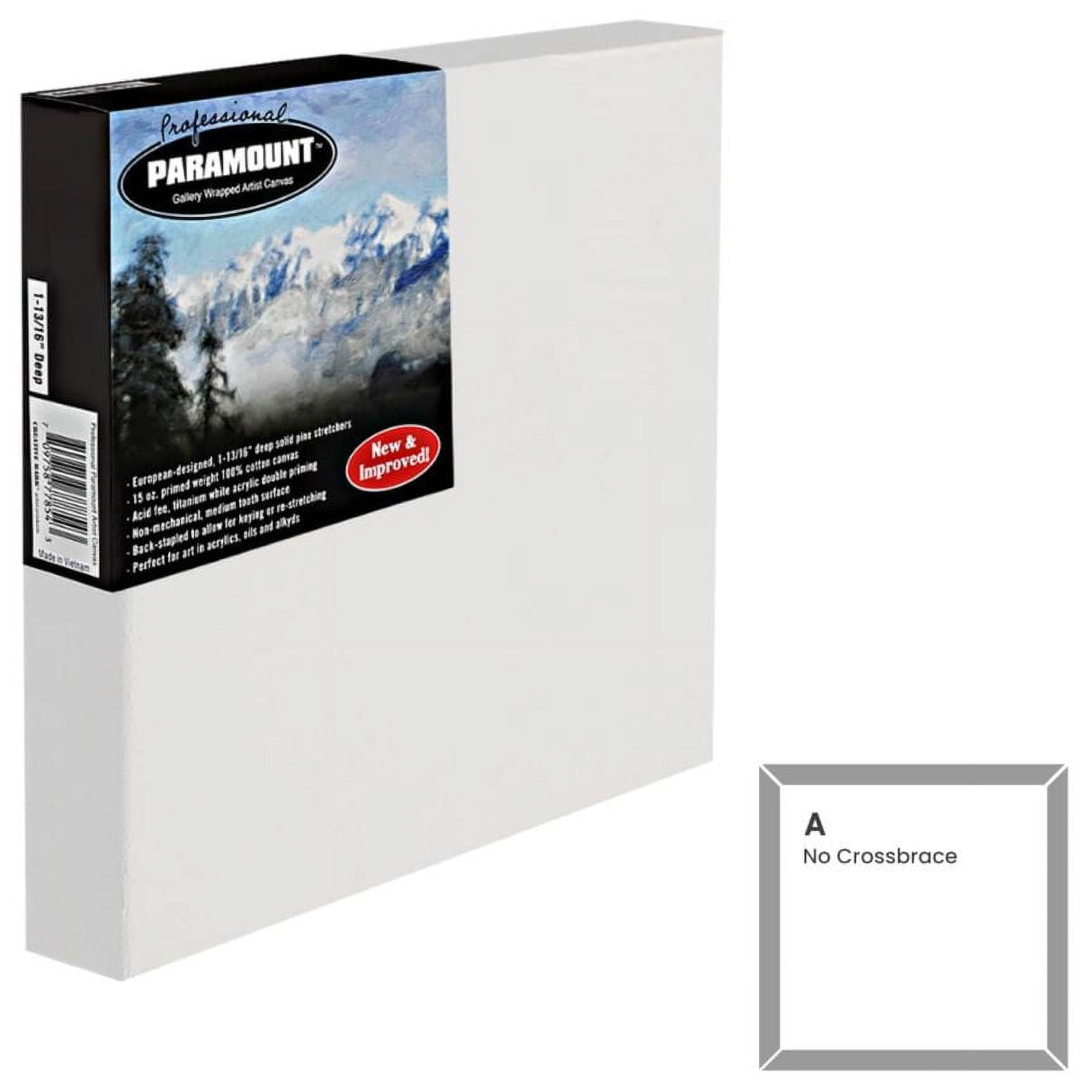 Paramount Artist Large Blank Canvas For Painting, Thick Gallery Wrapped ...