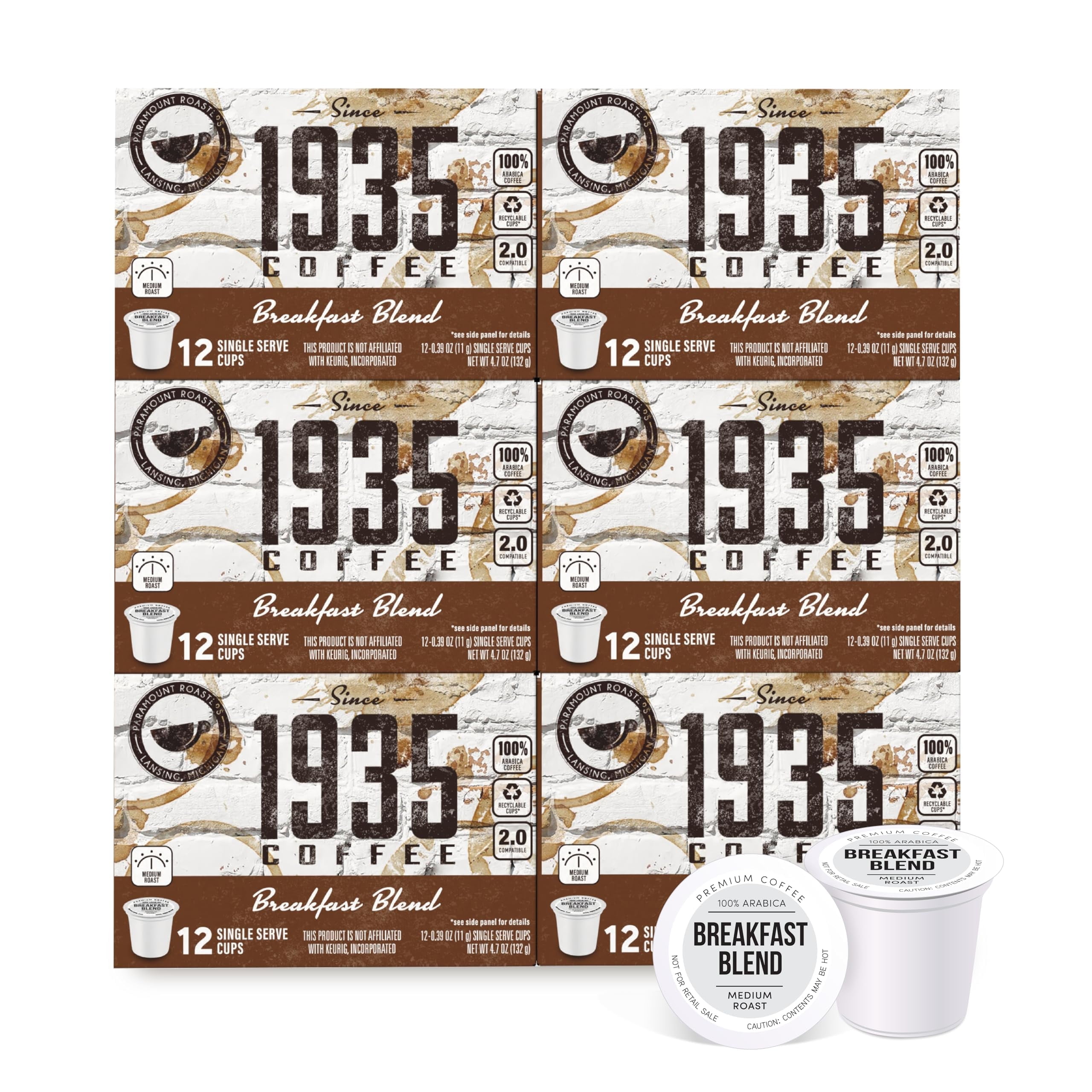 Paramount Roasters, 1935, Breakfast Blend, BULK PACK Single Serve ...