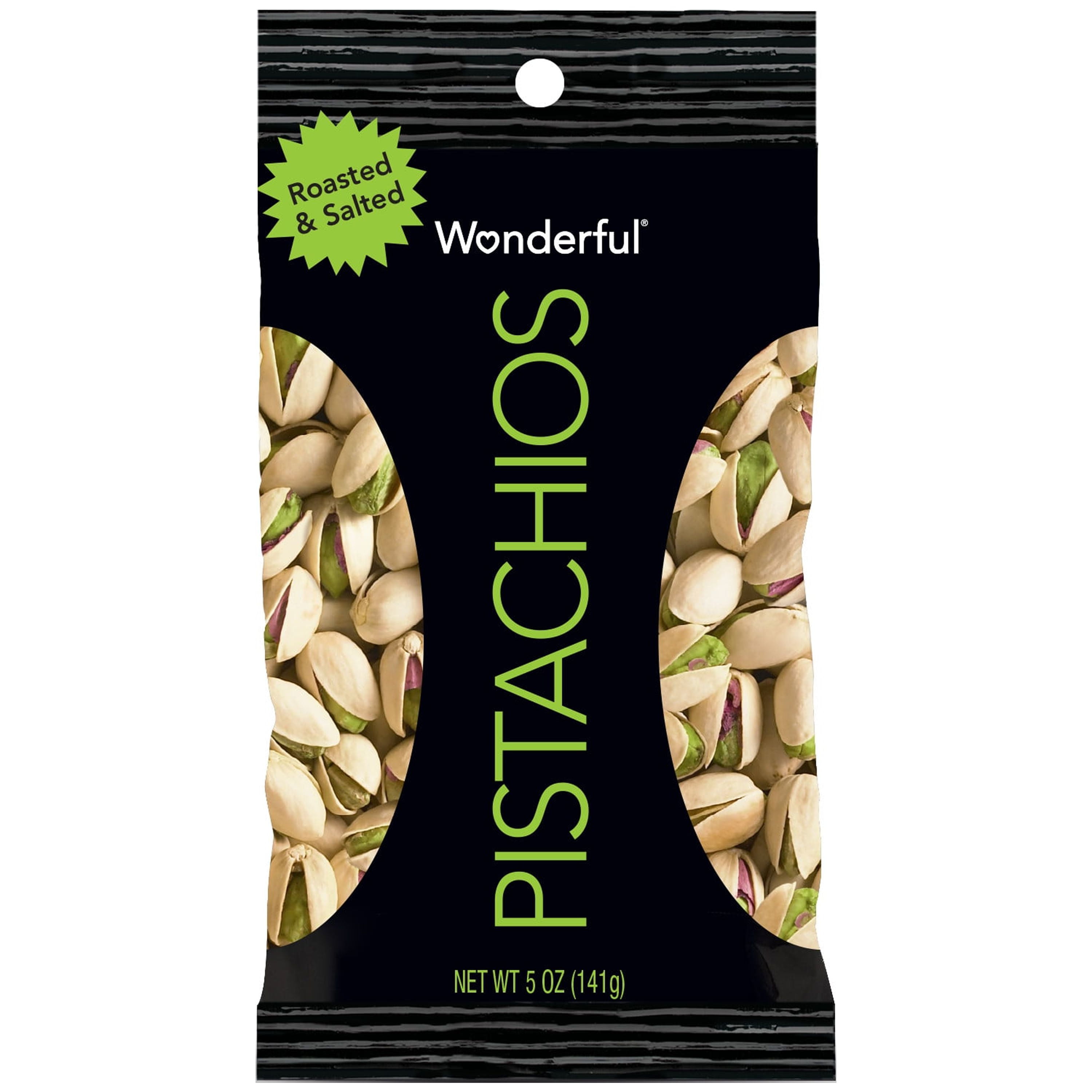 Wonderful Pistachios, Roasted and Salted In-Shell Nuts, 5oz Bag ...