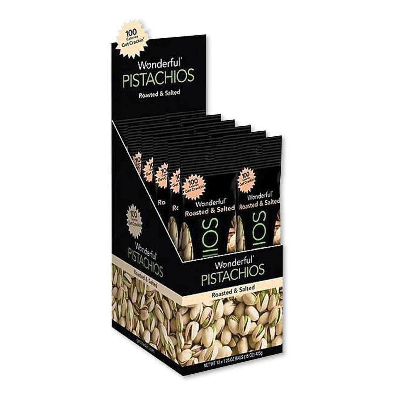 Paramount Farms PAR91345 1.25 oz Wonderful Pistachios Roasted & Salted ...