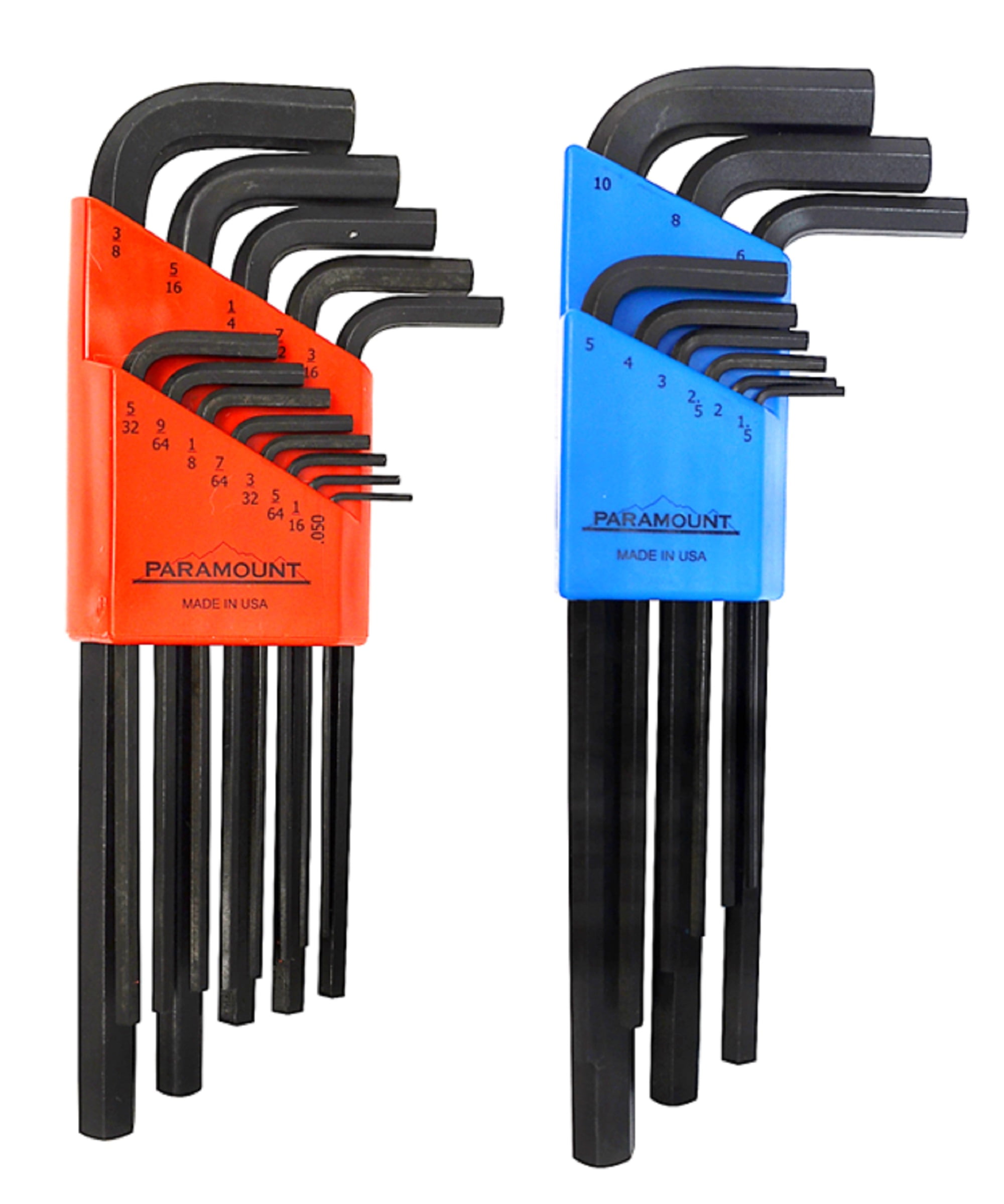 Paramount Inch & Metric Steel 22 Piece Hex Key Set with L Handles ...