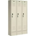 Paramount Locker Single Tier - 3 Door Assembled - Tan - 12 x 15 x 60 in ...