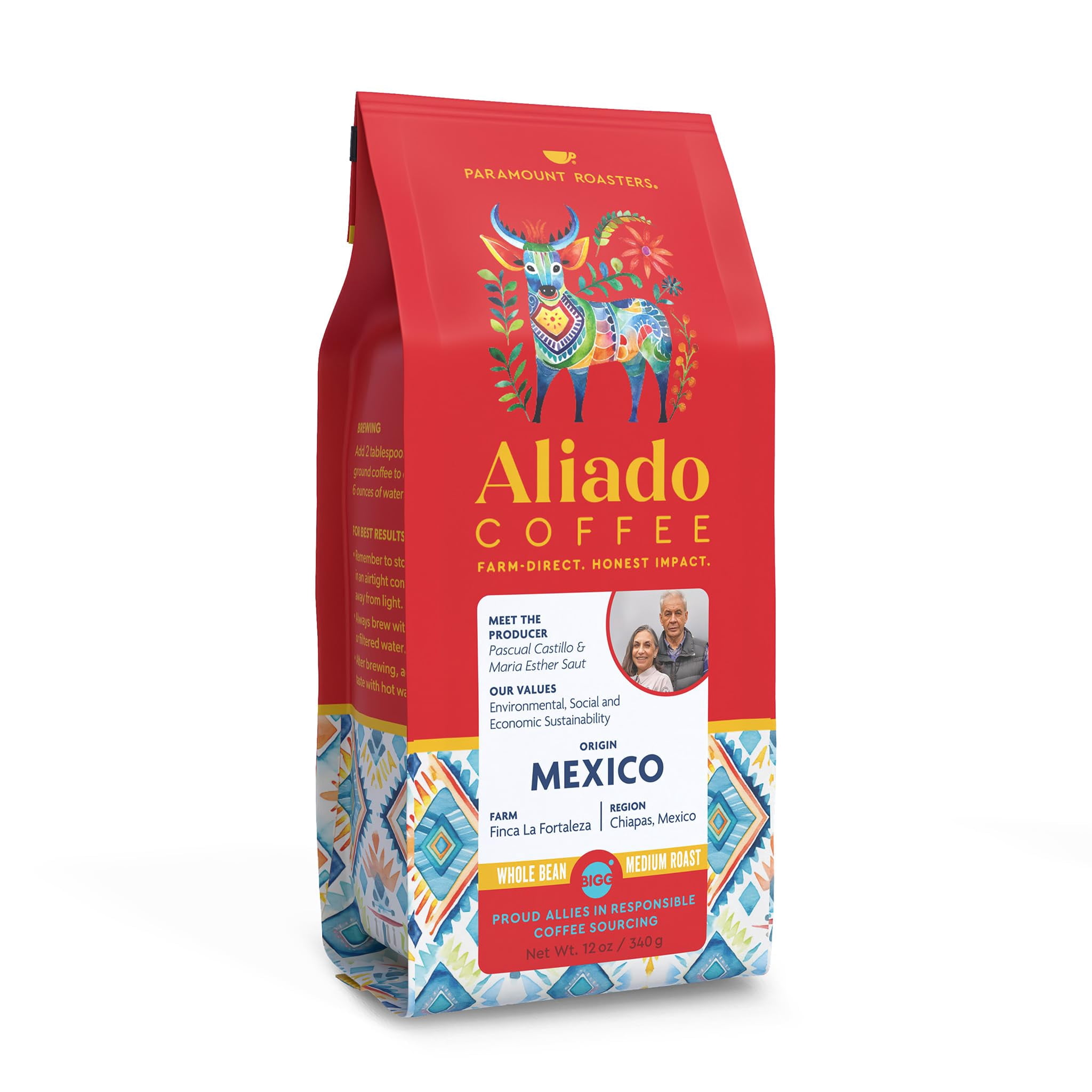 Paramount Roasters Aliado Farm-Direct TGF4 Finca LaFortaleza 12oz Whole ...