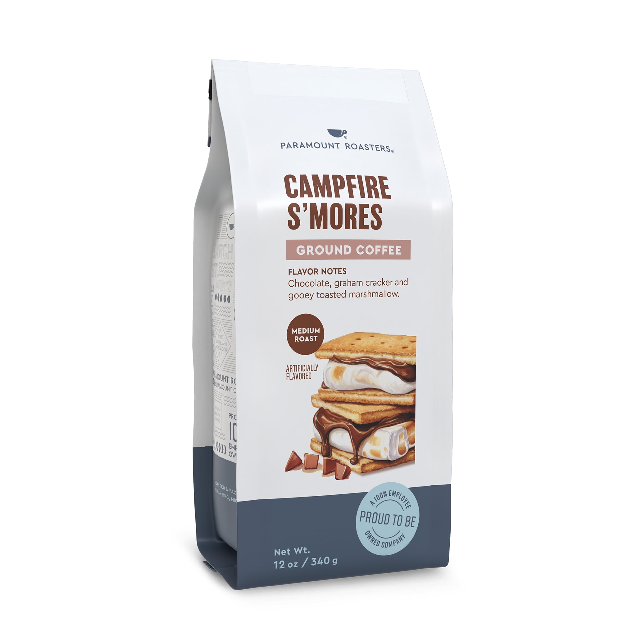 Paramount Roasters Campfire S'mores Medium Roast Flavored Ground Coffee, 12 oz - Walmart.com