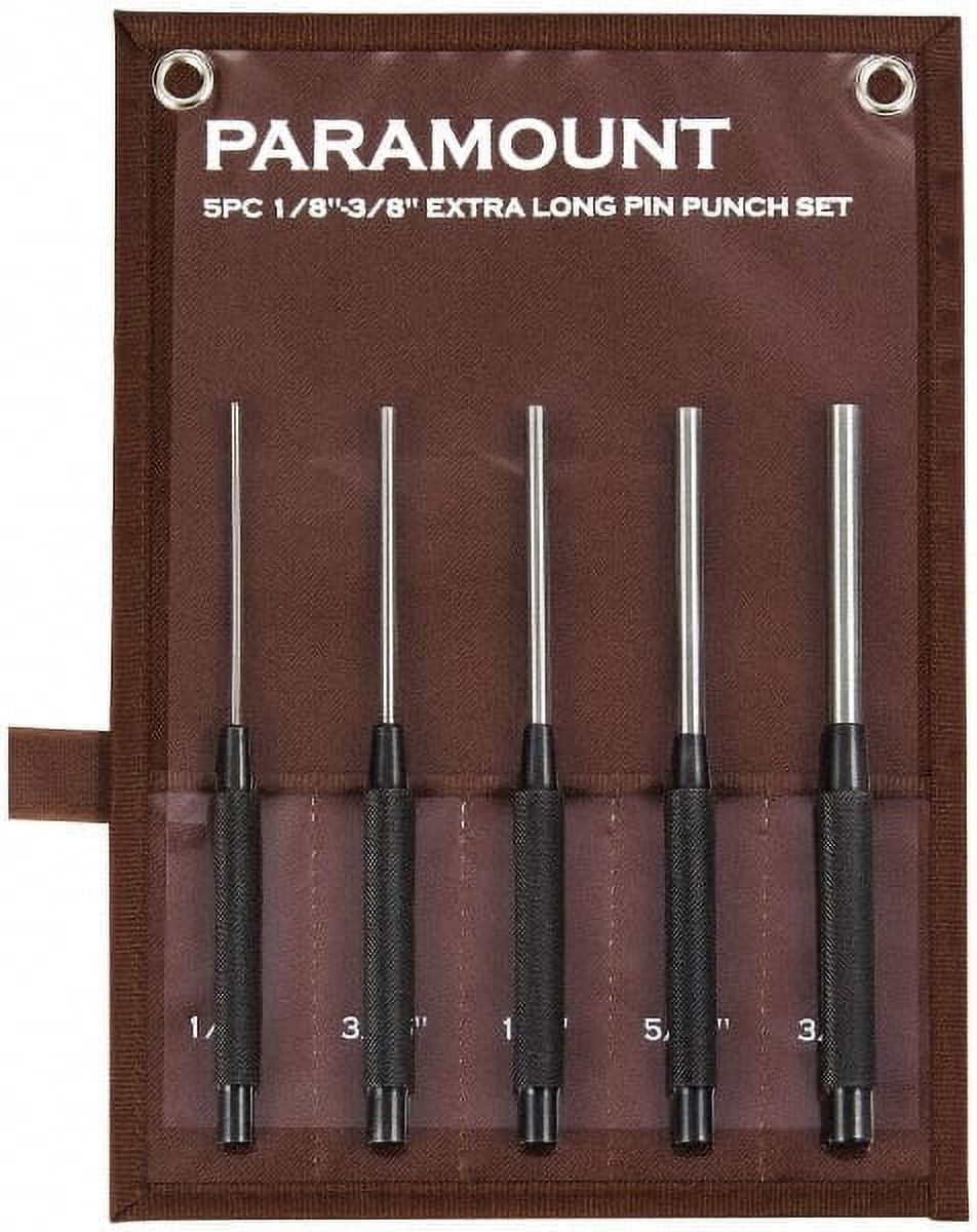 Paramount Round Shank Pin Punch Set, 5 Pieces 1/8" to 3/8", Steel ...