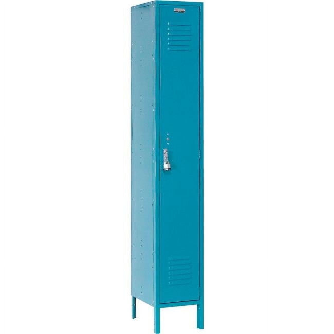 Paramount Single Tier 1 Door Assembled Locker, Blue - 12 x 12 x 60 in ...