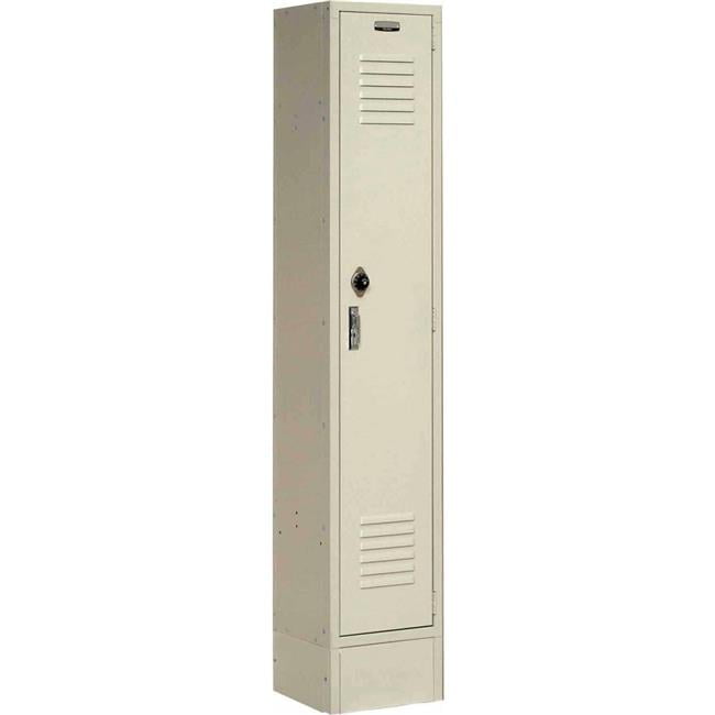 Paramount Single Tier 1 Door Assembled Locker, Tan - 12 x 12 x 60 in ...