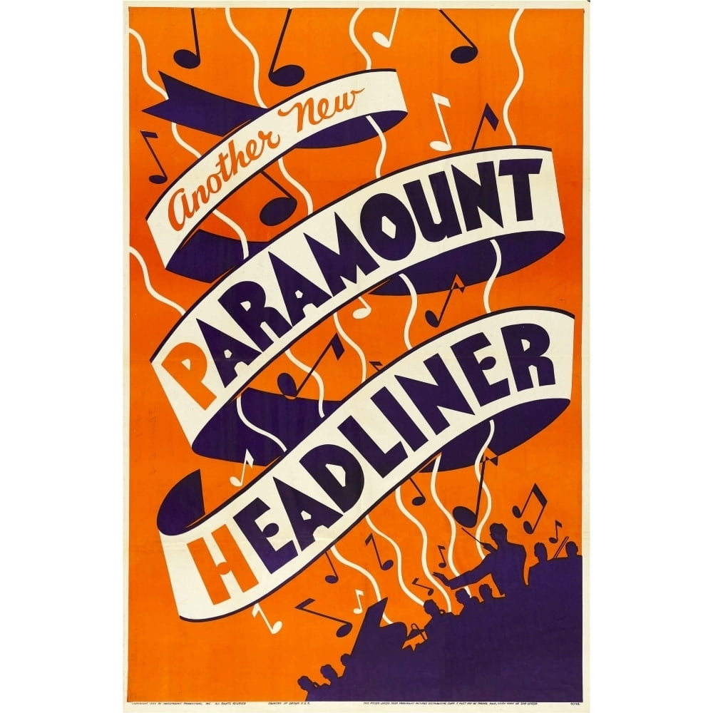Paramount Studios Headliner Stock Poster 1934. Movie Poster Masterprint ...